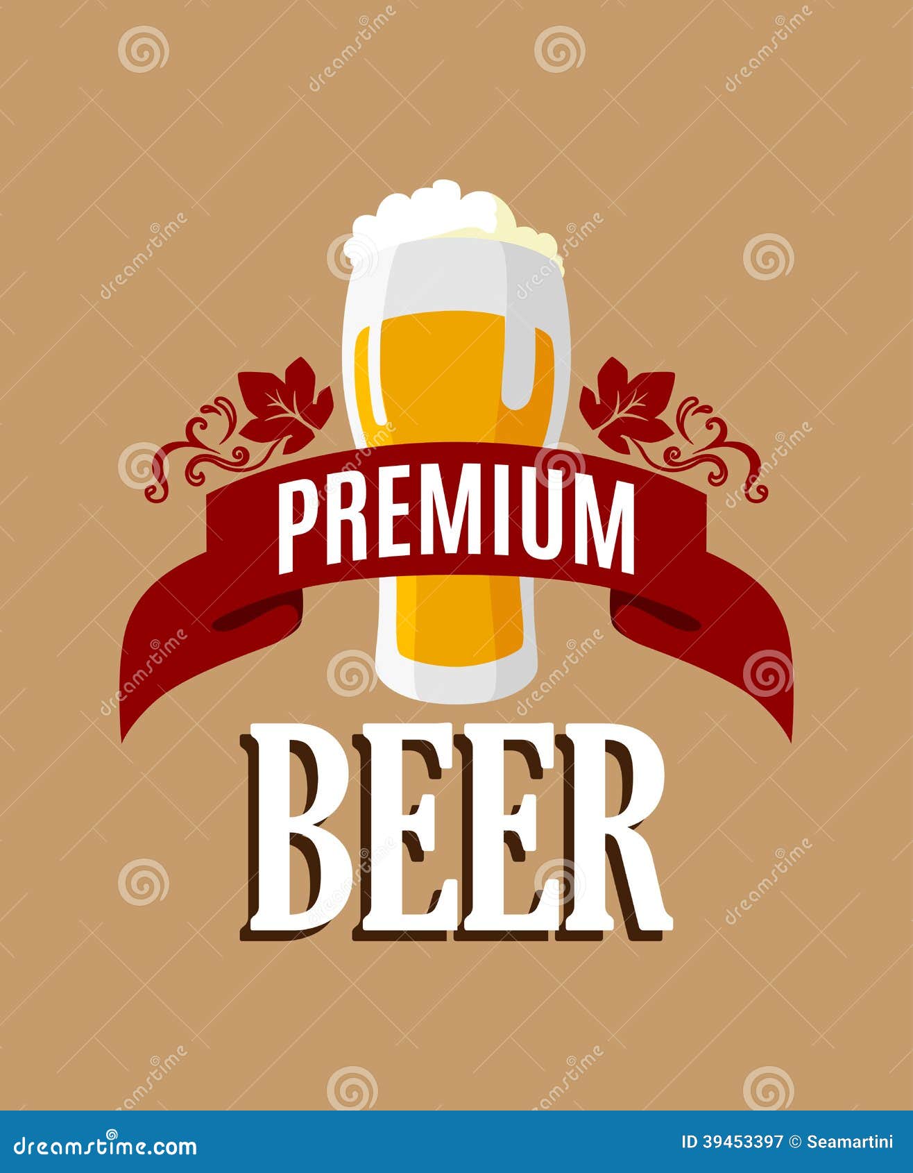 Lager beer banner stock vector. Illustration of design - 39453397