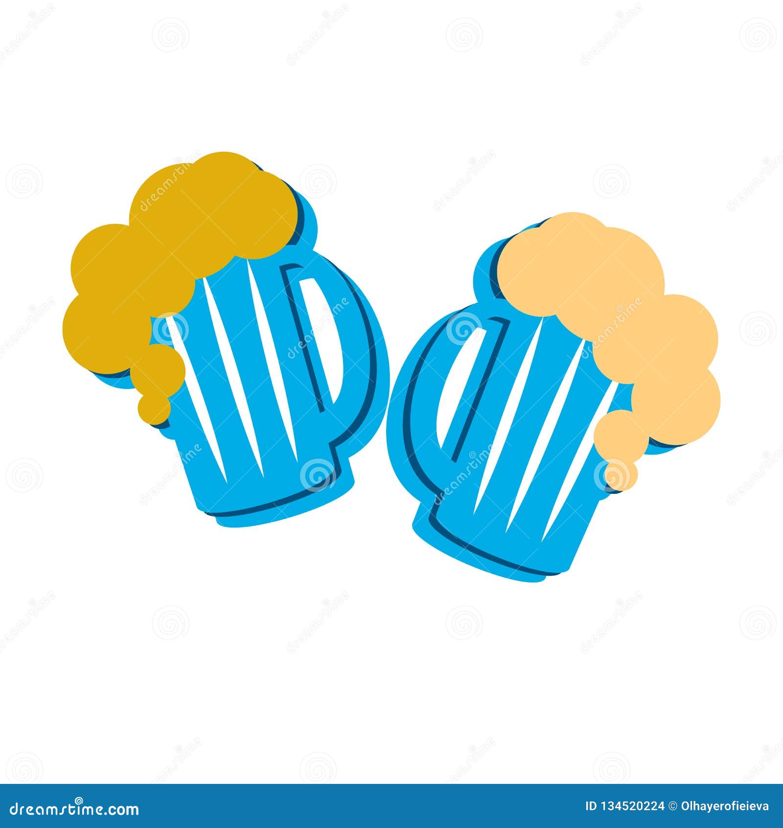 Lager beer icon flat stock vector. Illustration of liquid - 134520224