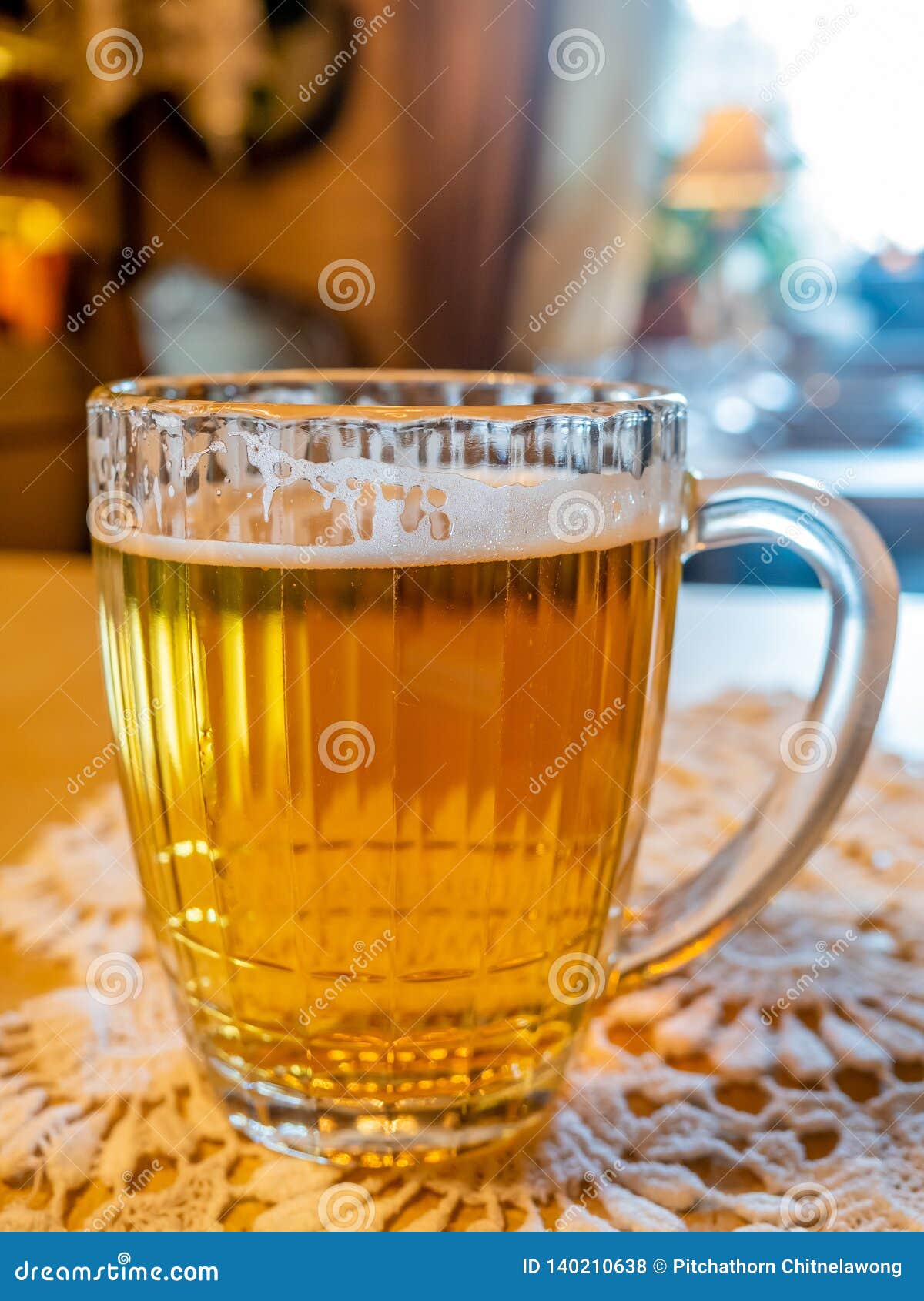 Lager Draught Beer in Glass Stock Photo - Image of ferment, bubble ...