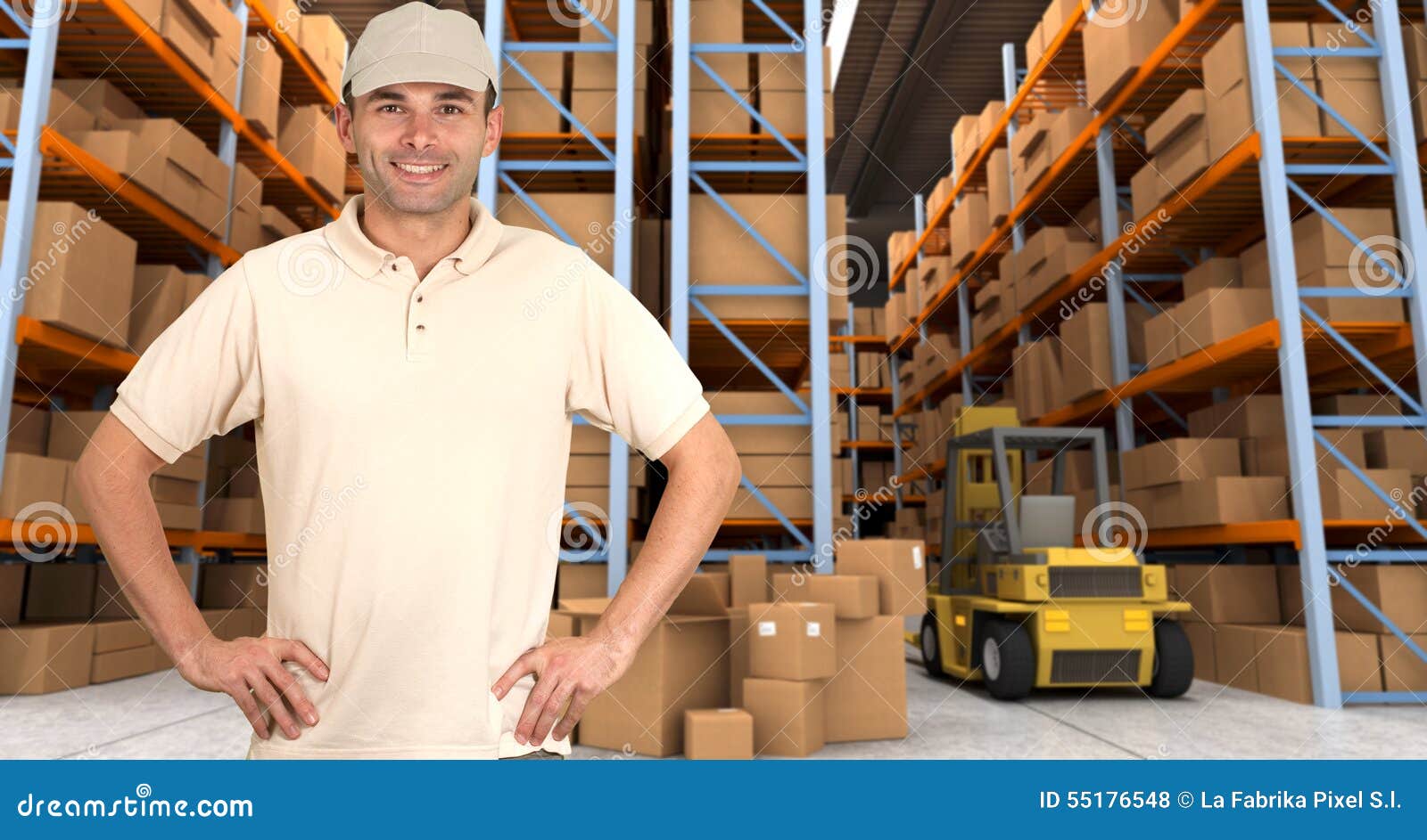 Lagerarbeiter a stockfoto. Bild von industrie, ausfuhr - 55176548