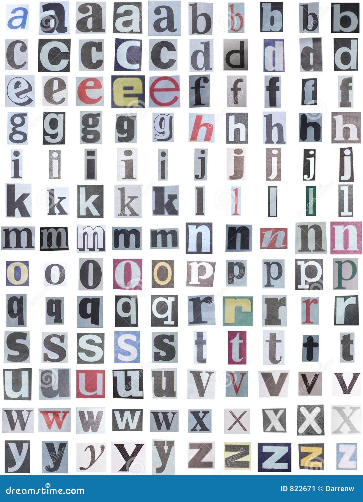 Lagere Het Alfabet Van De Krant Stock Afbeelding - Image of lettertype ...