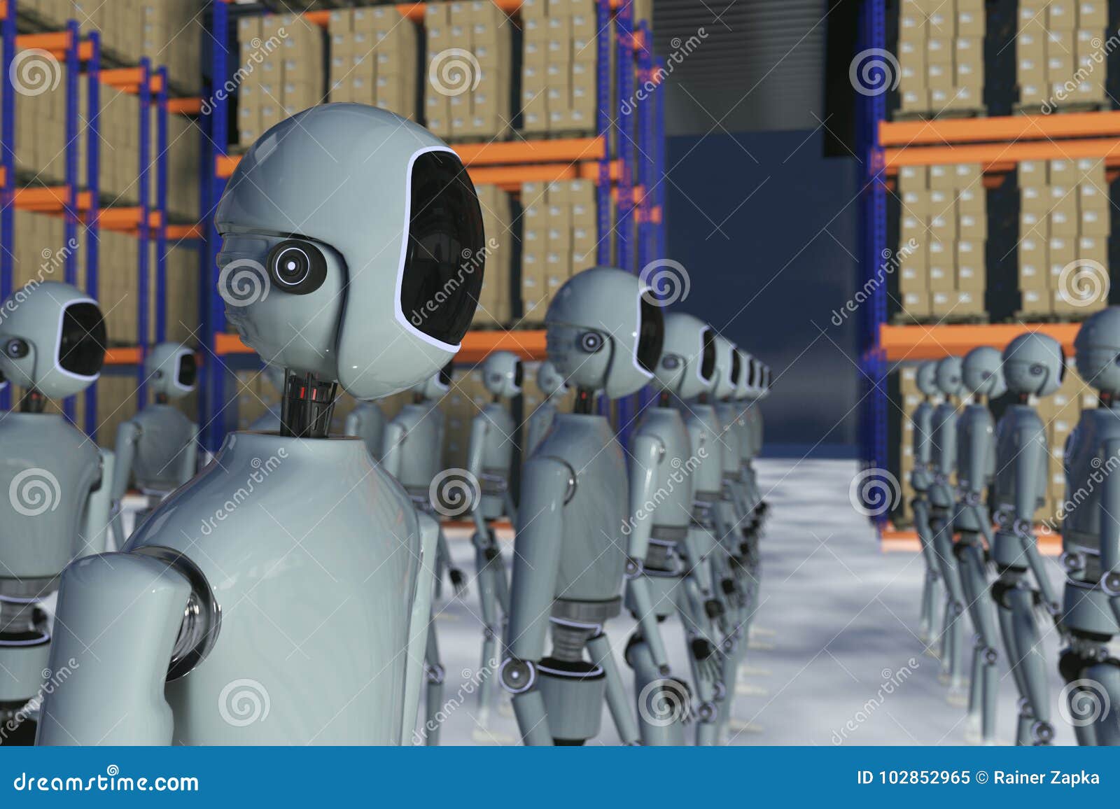 Lagerroboter stock abbildung. Illustration von ablage - 102852965