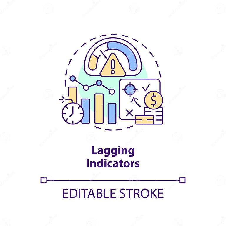 Lagging Indicators Concept Icon Stock Vector - Illustration of interest ...