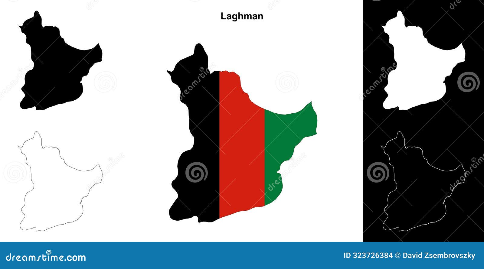 Laghman outline map stock vector. Illustration of outline - 323726384