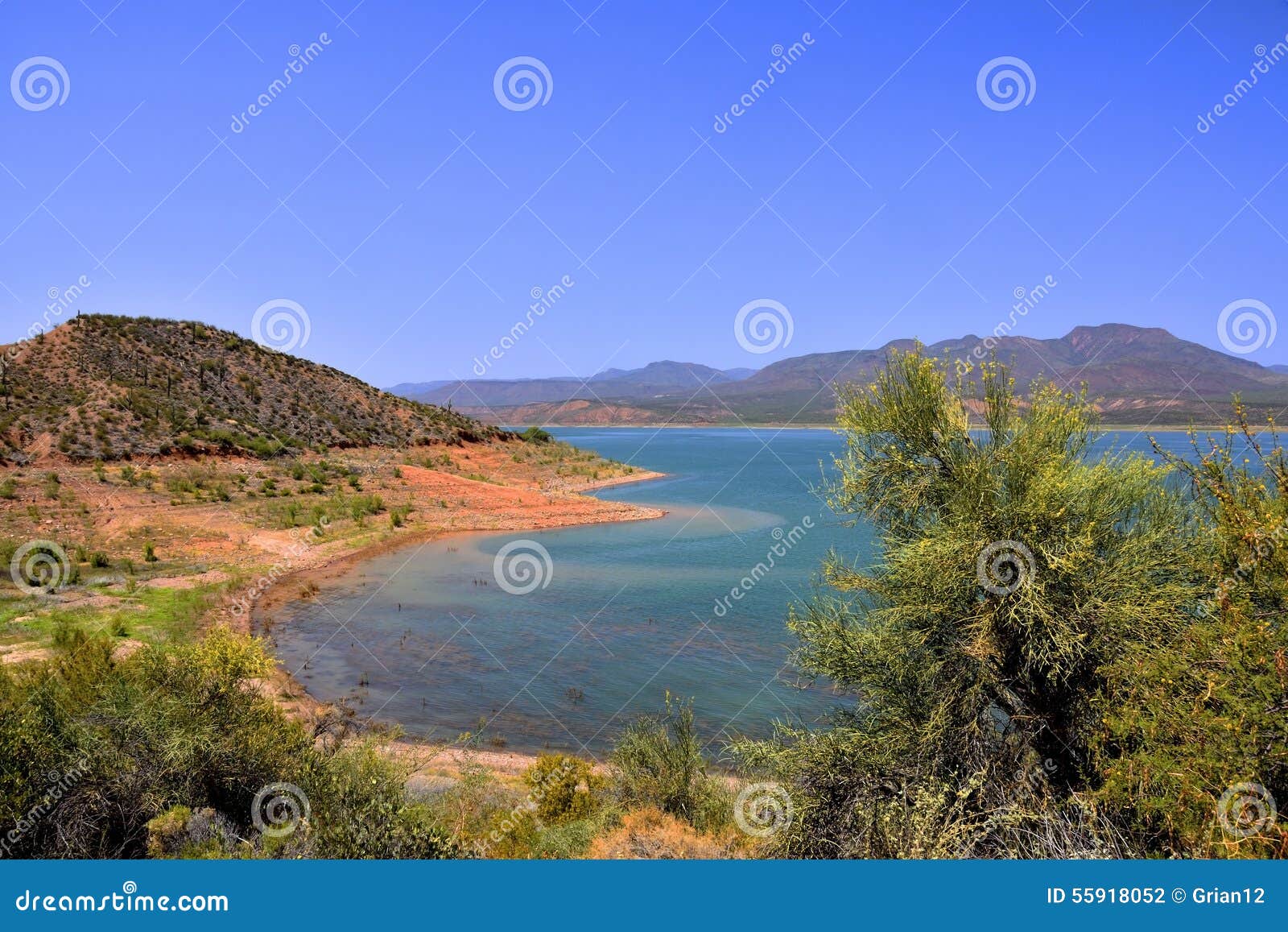 Lago arizona fotografia stock. Immagine di acqua, pazzo - 55918052