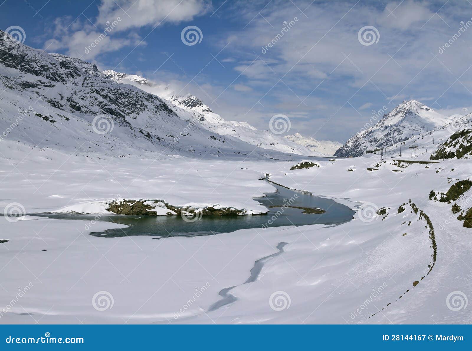 Lago Bianco stock image. Image of field, glade, slope - 28144167