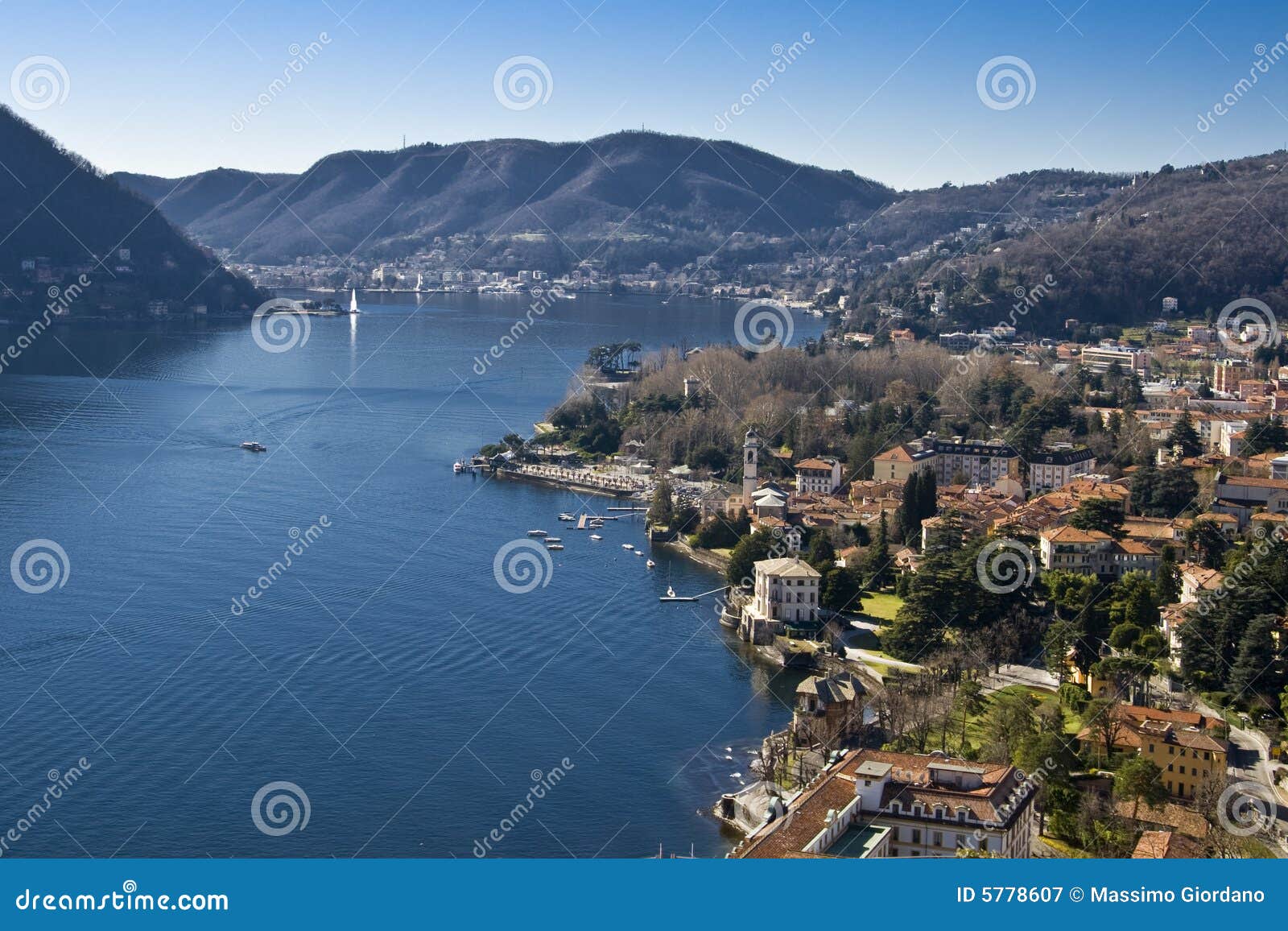 Lago Como - Cernobbio - D'Este Della Villa - Paesaggio Immagine Stock ...