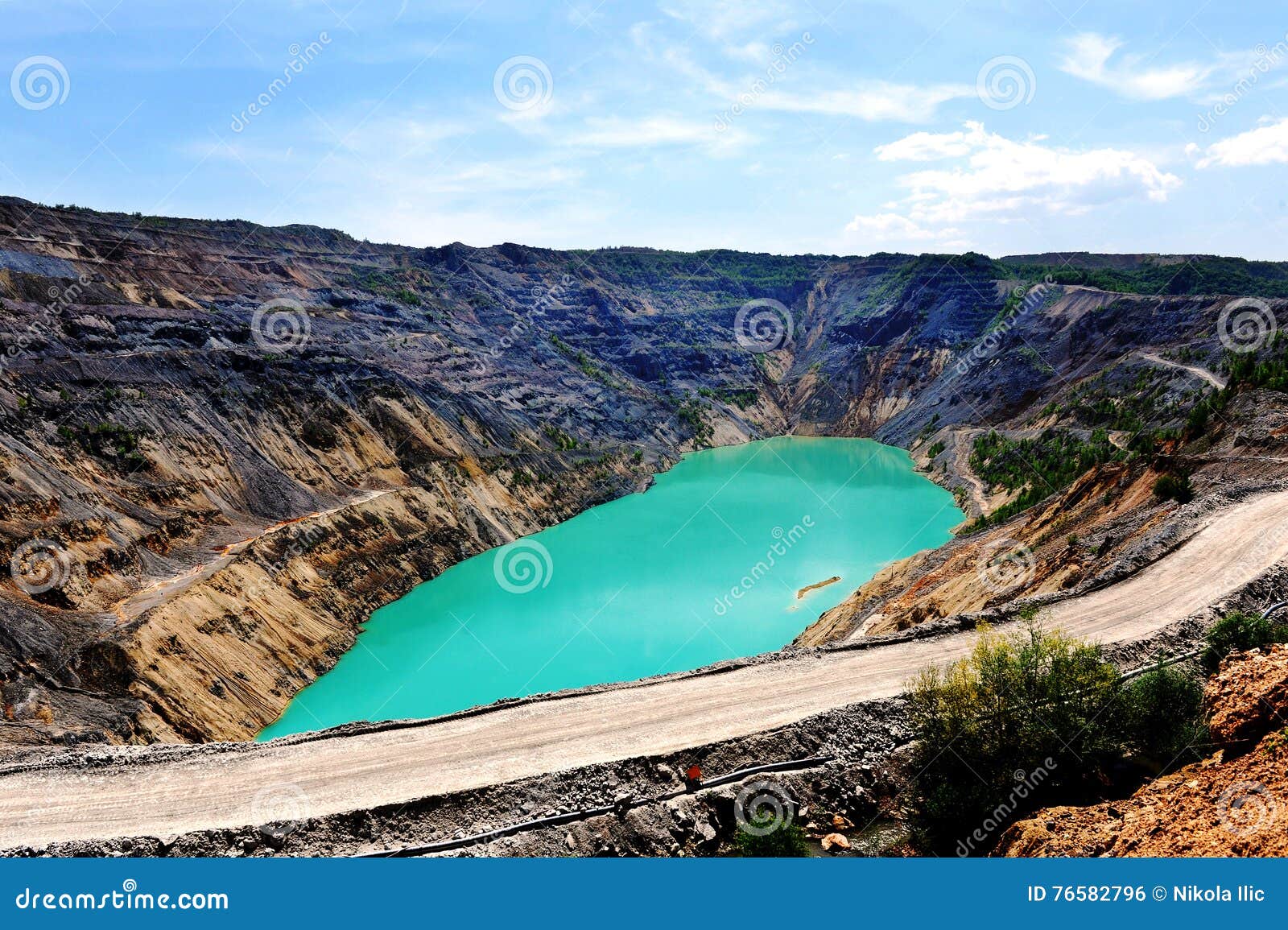 Lago Con El Color Hermoso Del Wather Foto de archivo - Imagen de objeto ...