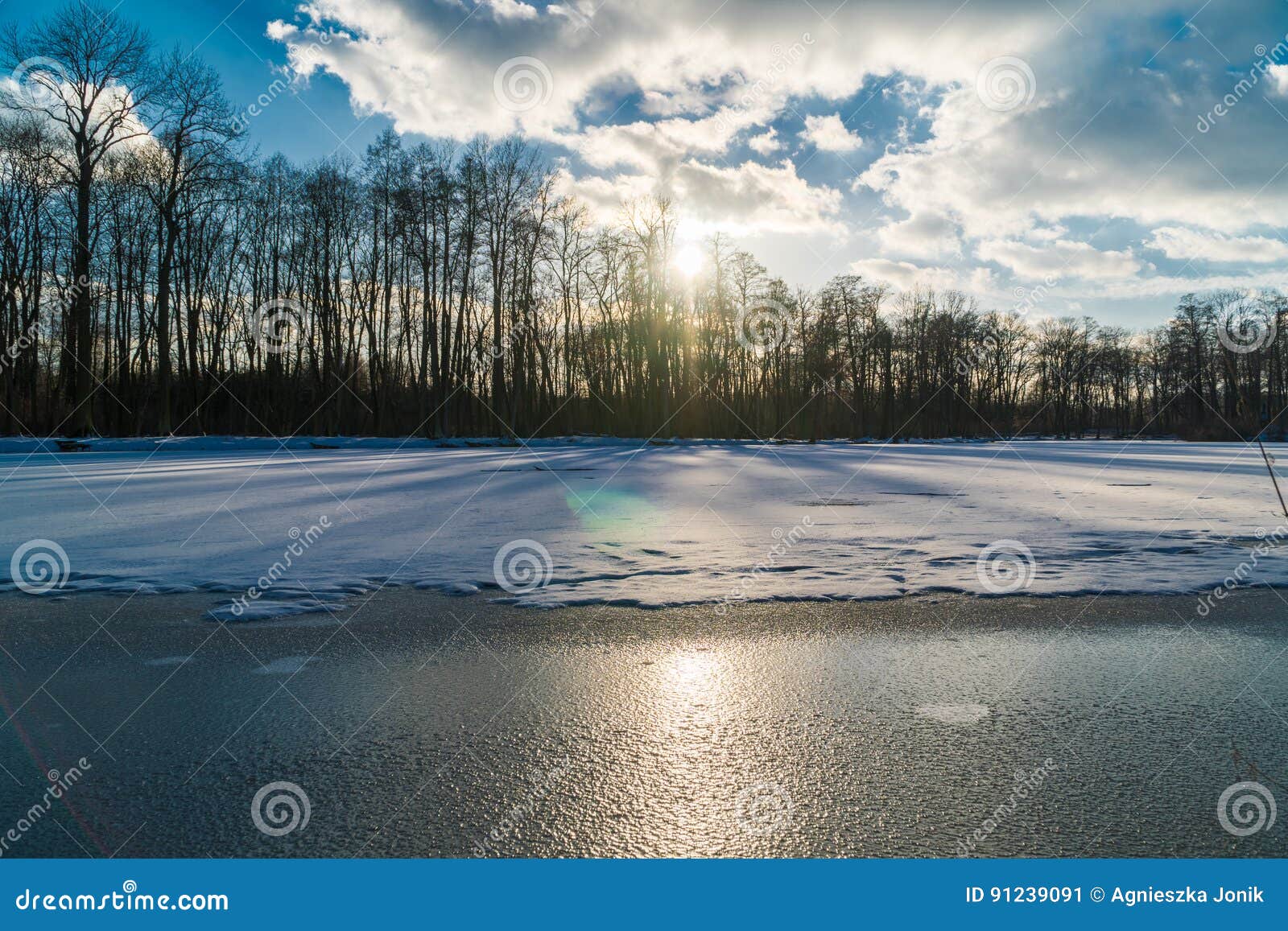 Lago congelado imagen de archivo. Imagen de congelado - 91239091