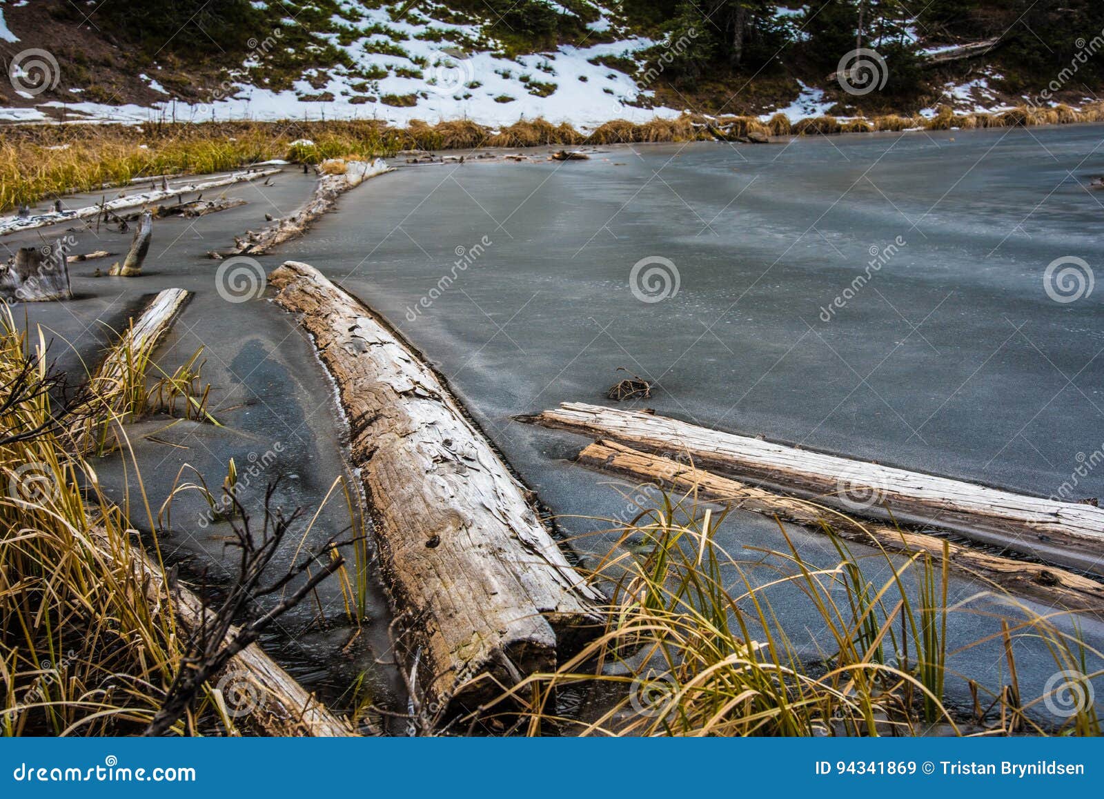 Lago congelado imagen de archivo. Imagen de paisaje, vacaciones - 94341869