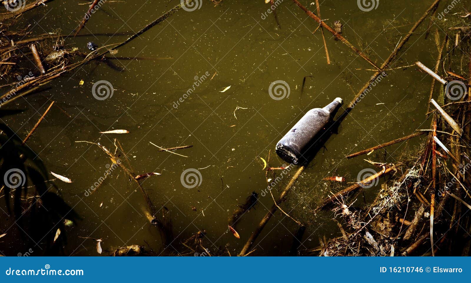 Lago contaminado foto de archivo. Imagen de charca, global - 16210746