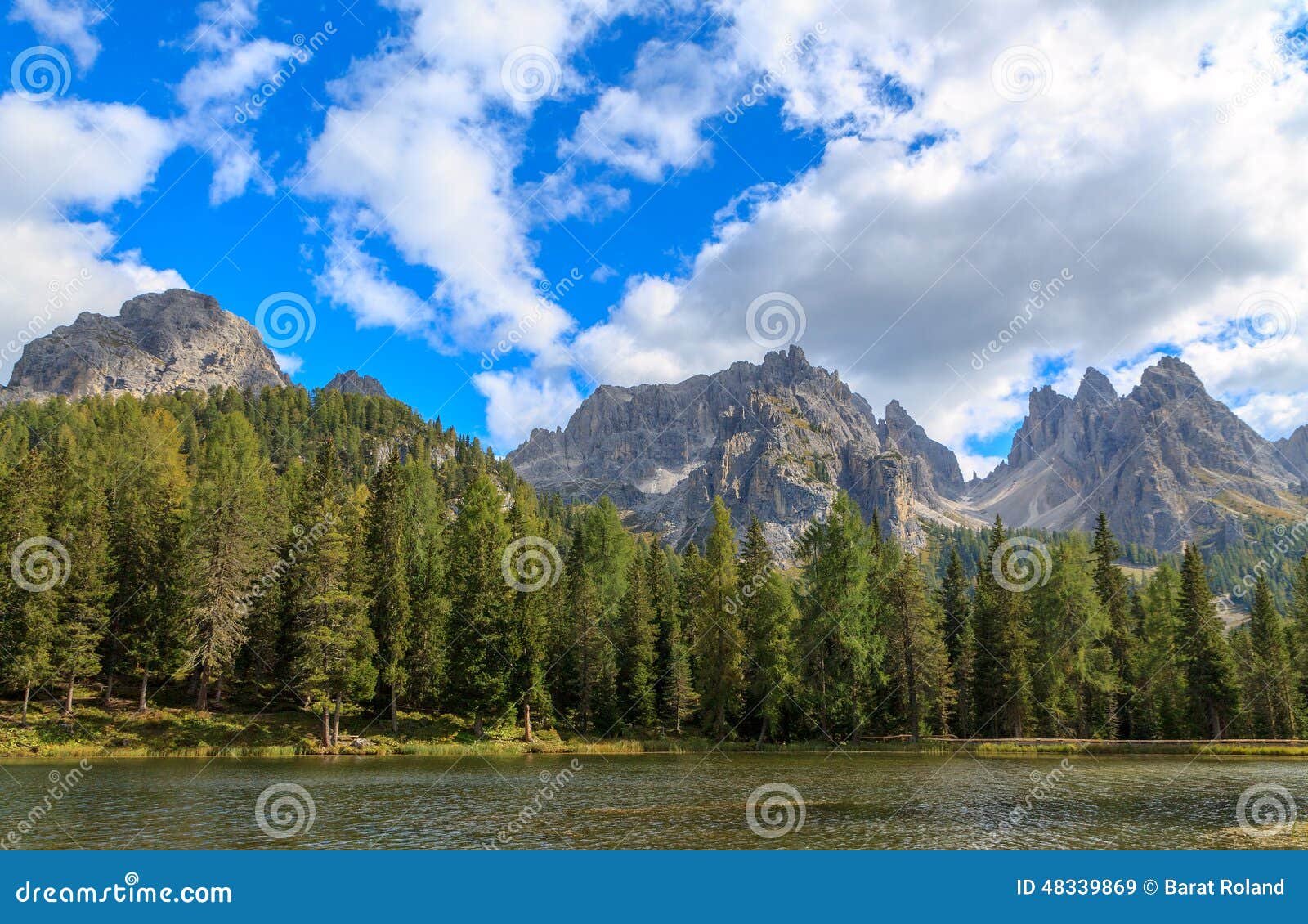 Lago Di Antorno See stockbild. Bild von himmel, wiese - 48339869