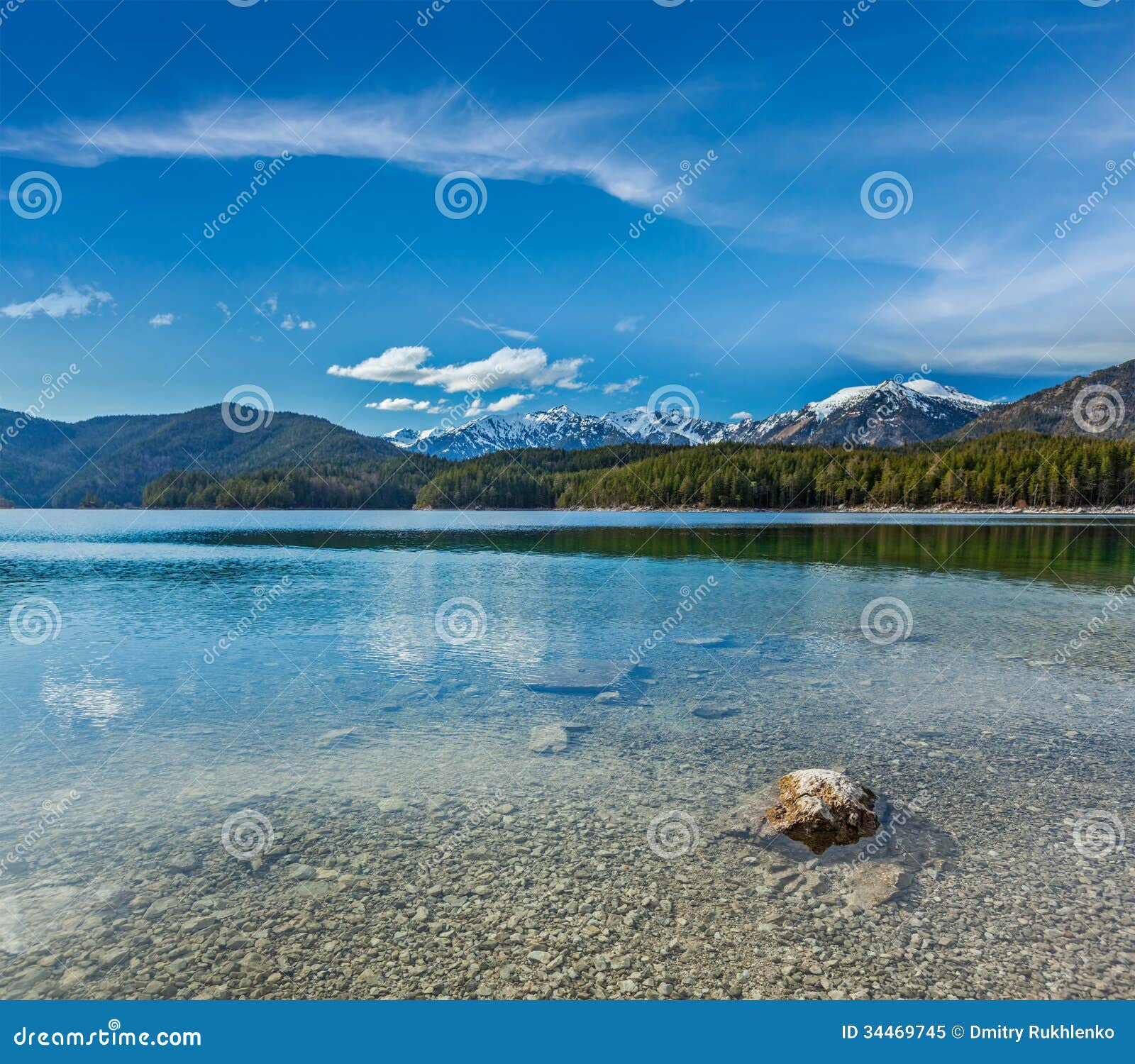 Lago Eibsee, Germania immagine stock. Immagine di bavarese - 34469745