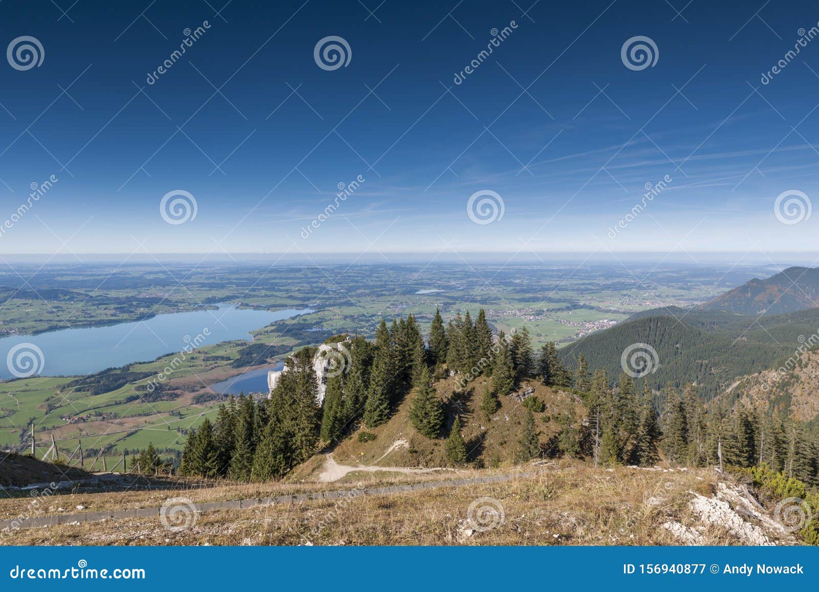 Lago Forggen Y Lago Bannwald Imagen de archivo - Imagen de vacaciones ...