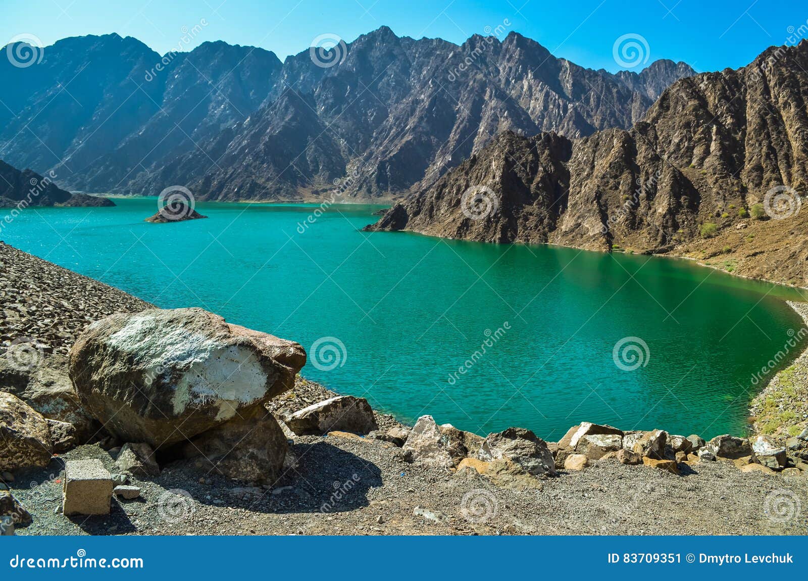 Lago Green De La Presa De Hatta Imagen de archivo - Imagen de medio ...