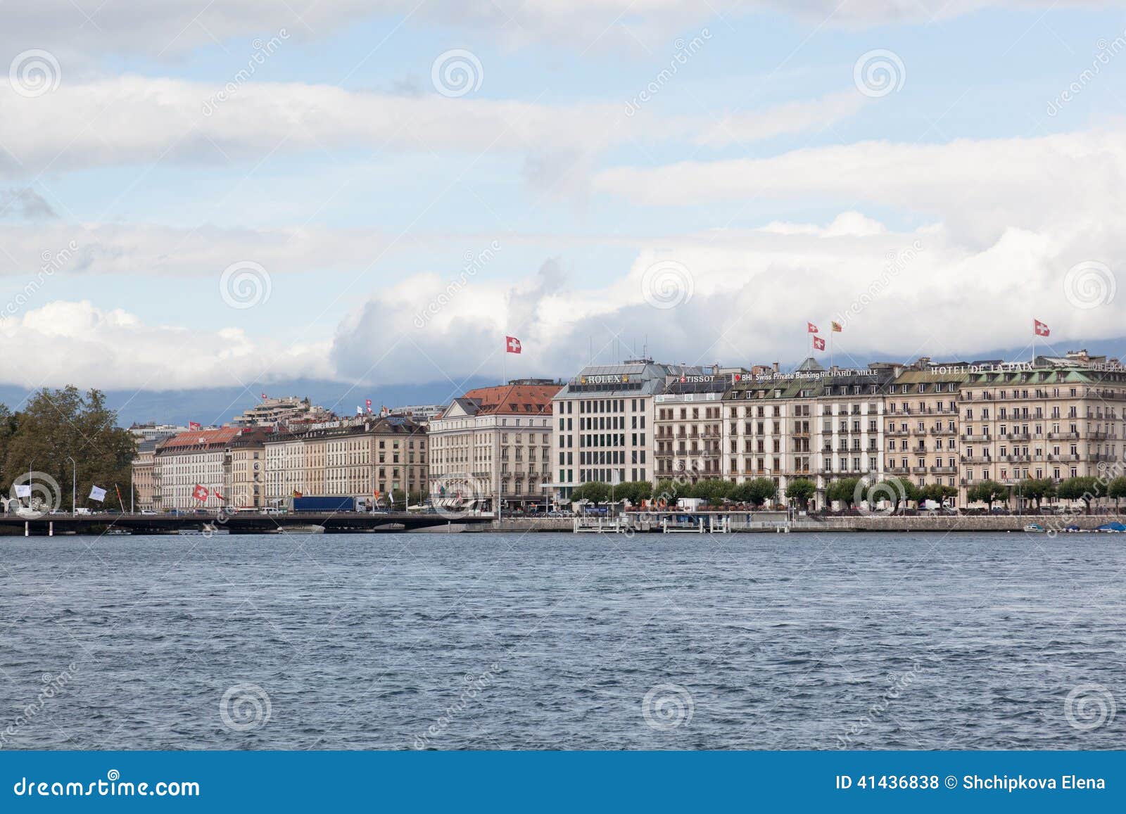 Lago Leman en Ginebra foto de archivo editorial. Imagen de europa ...
