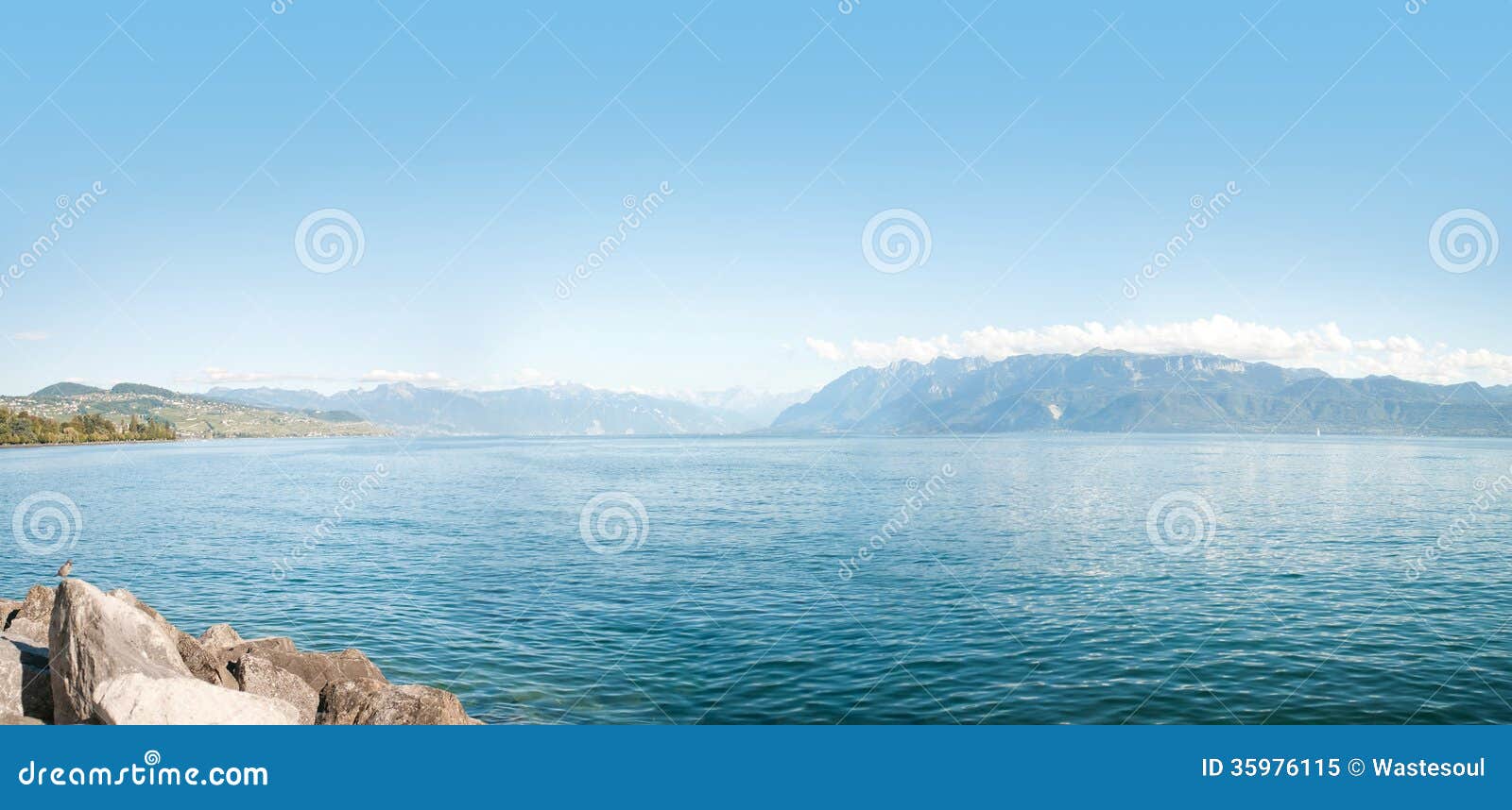 Lago Lemano immagine stock. Immagine di corsa, stupore - 35976115