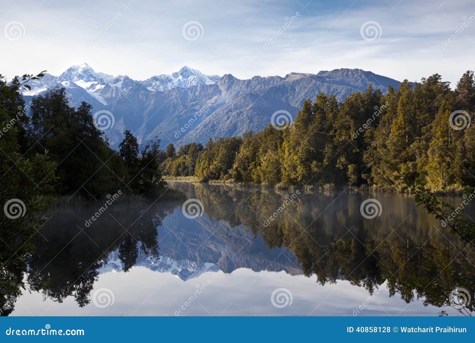 Lago Matheson, Nova Zelândia Foto de Stock - Imagem de arte, zelândia ...
