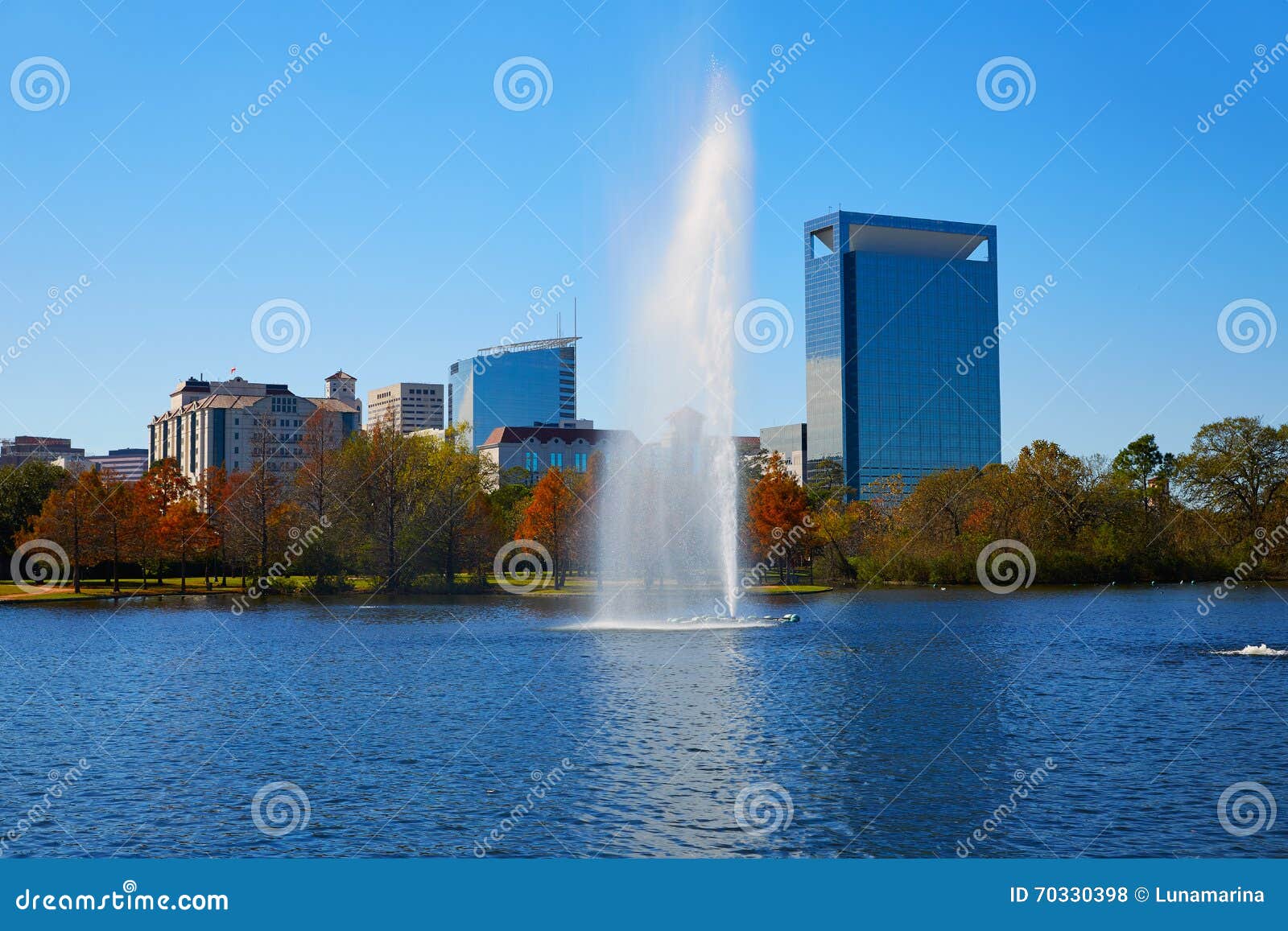 Lago Mcgovern Do Parque De Houston Hermann Foto de Stock - Imagem de ...