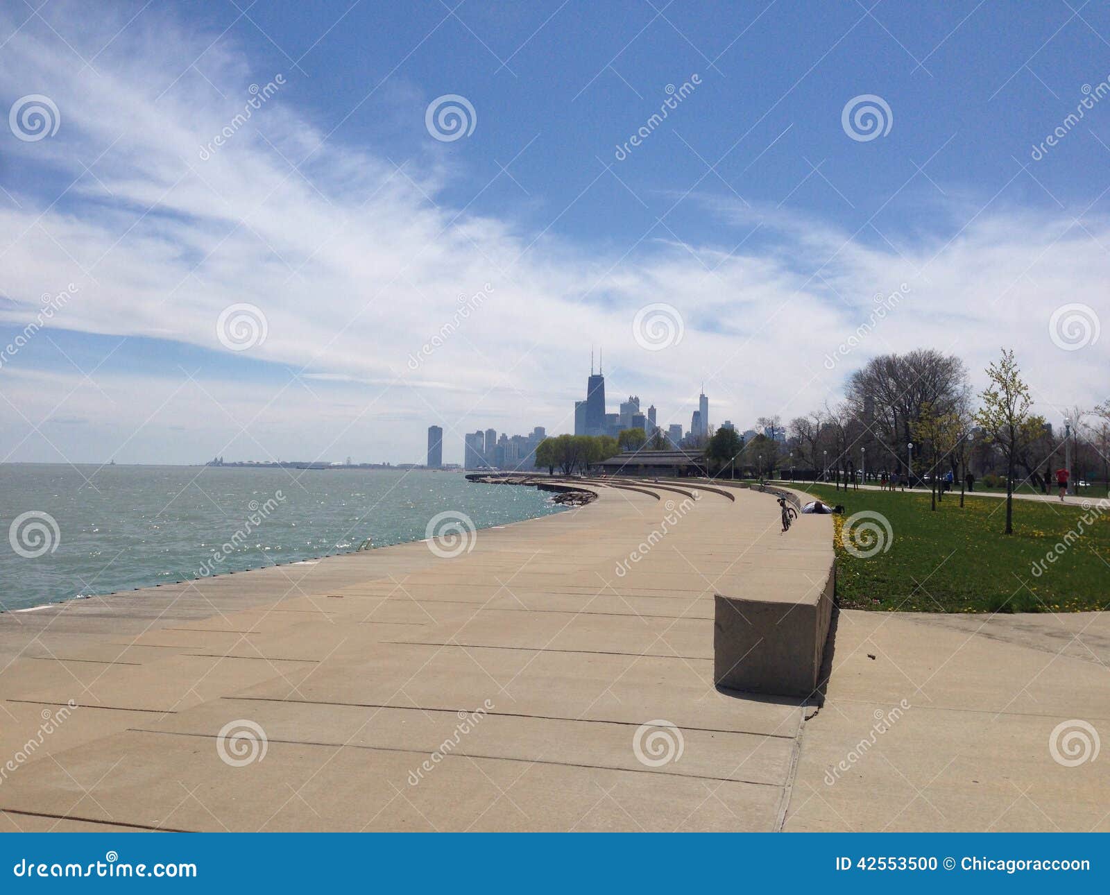 Lago Michigan Chicago fotografia stock. Immagine di lago - 42553500