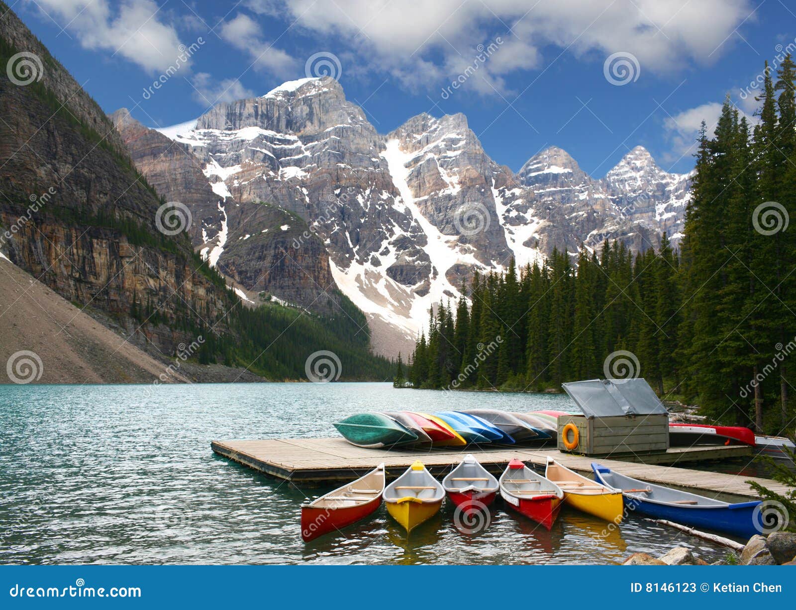 Lago moraine, Canadá imagen de archivo. Imagen de hermoso - 8146123