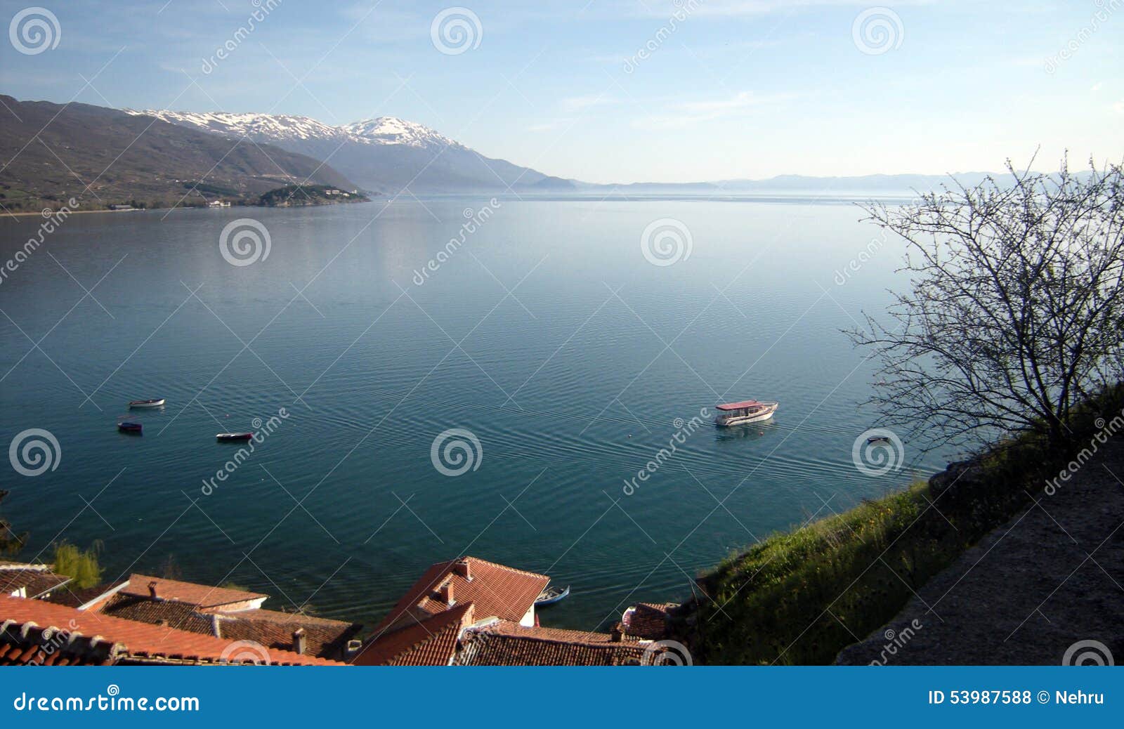 Lago Ohrid, Macedonia fotografia stock. Immagine di macedonia - 53987588