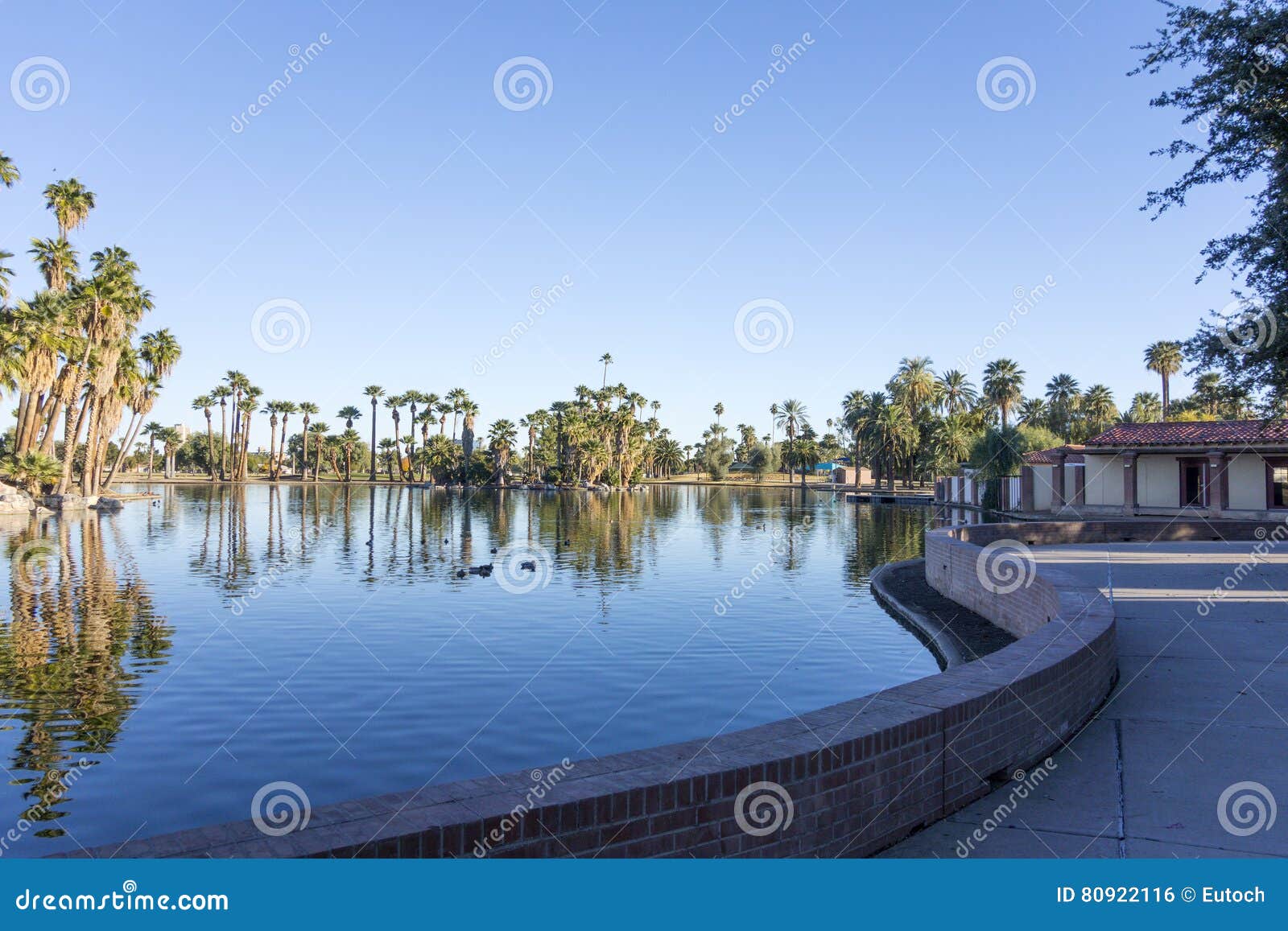 Lago Park Di Encanto, Phoenix Del Centro, AZ Fotografia Stock ...