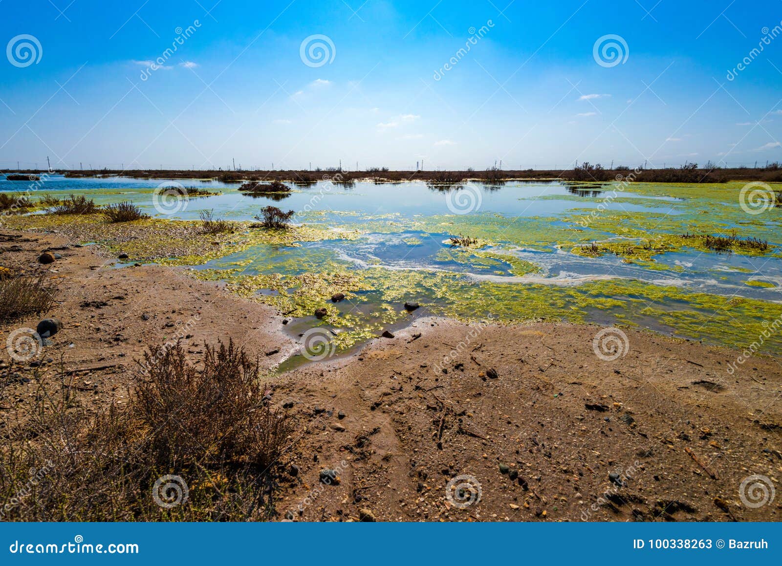 Lago seco contaminado imagen de archivo. Imagen de global - 100338263