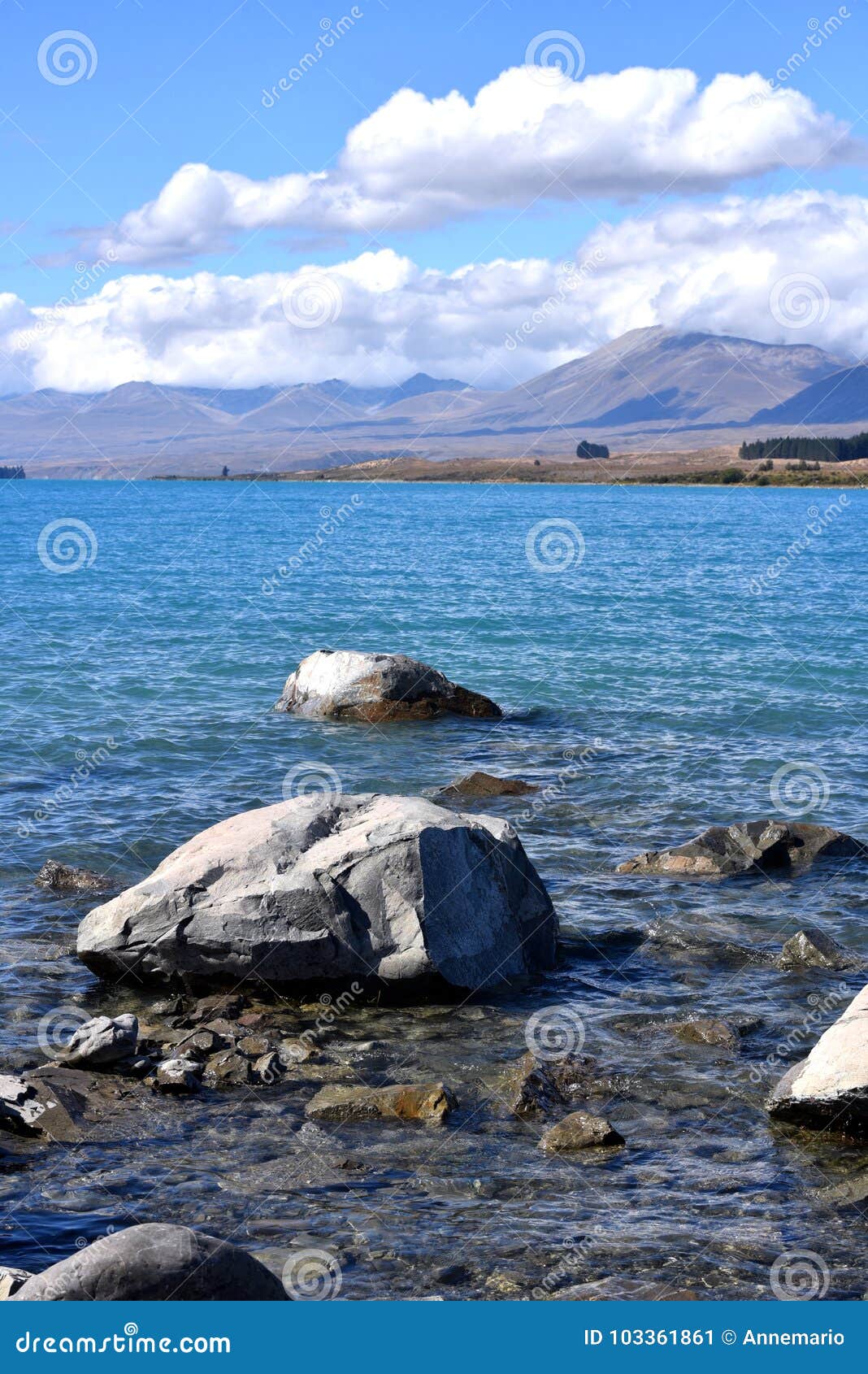 Lago Tekapo, Ilha Sul De NZ Imagem de Stock - Imagem de aventura ...