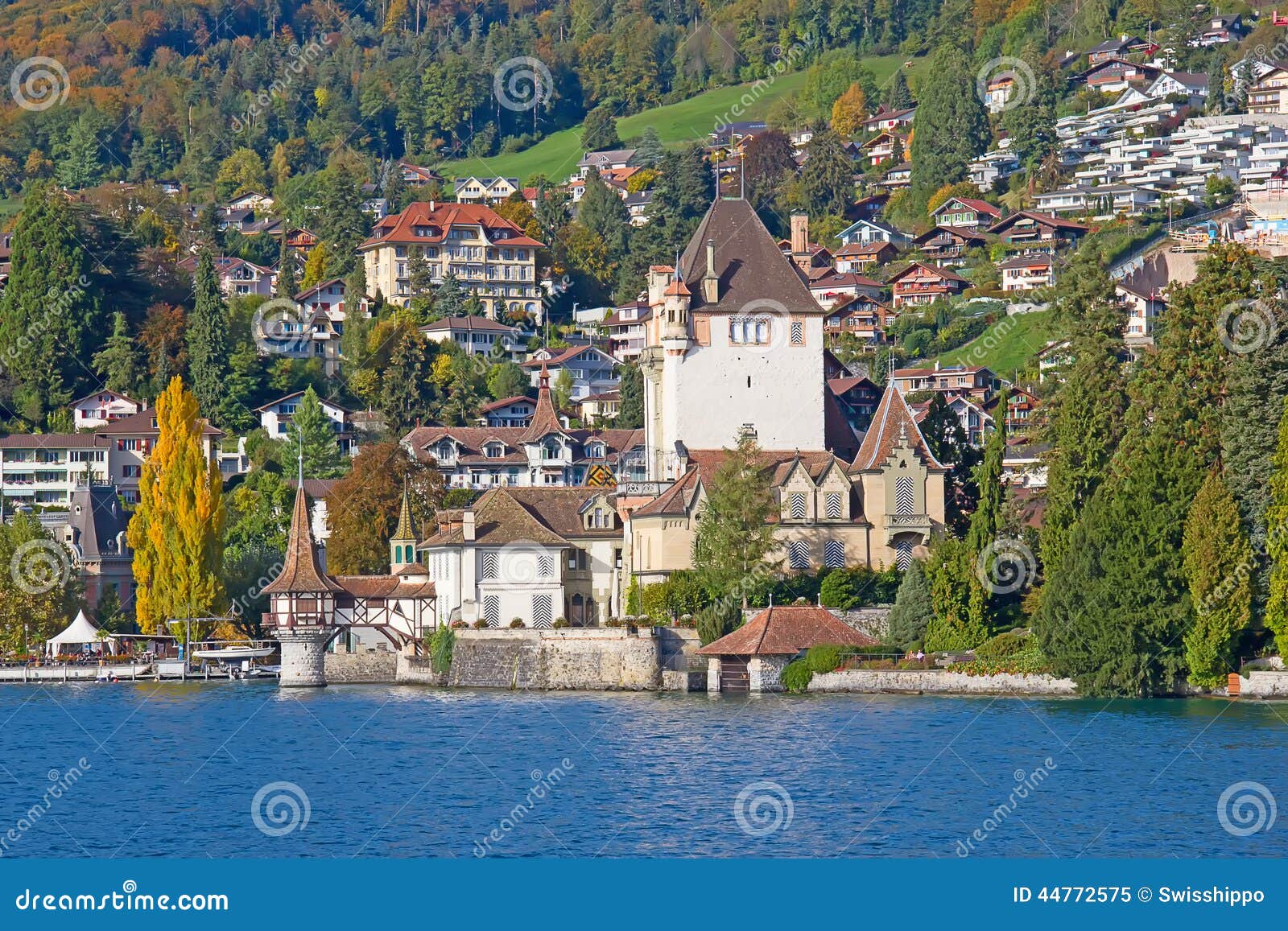 Lago Thun imagem de stock. Imagem de romântico, lakeside - 44772575