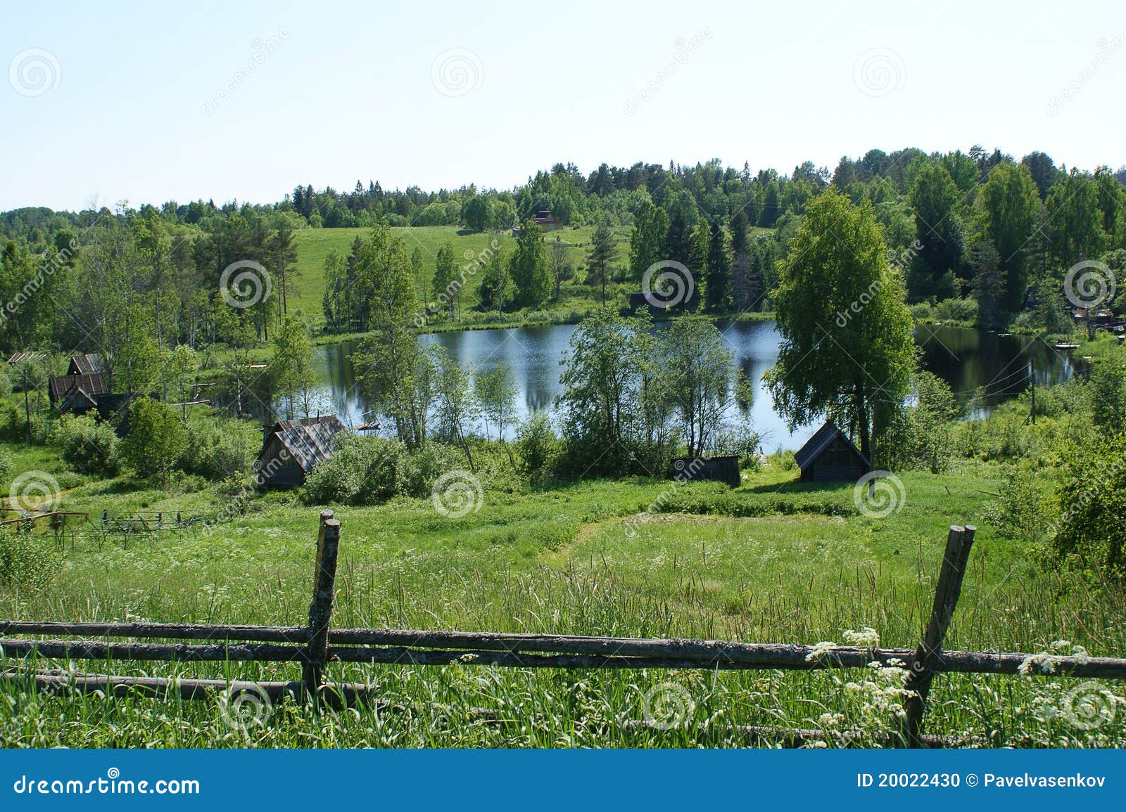 Lago, Valdai, Russia fotografia stock. Immagine di campo - 20022430