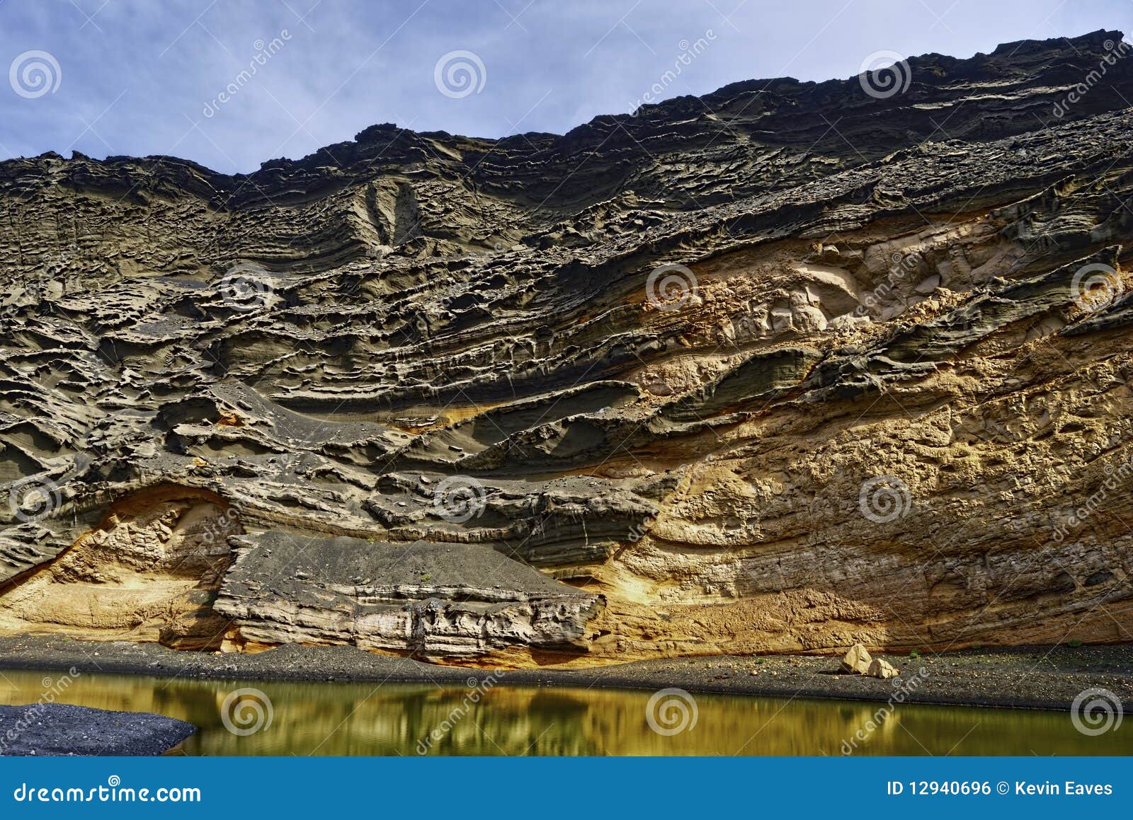 Lago Verde Lanzarote stock photo. Image of lake, lanzarote - 12940696