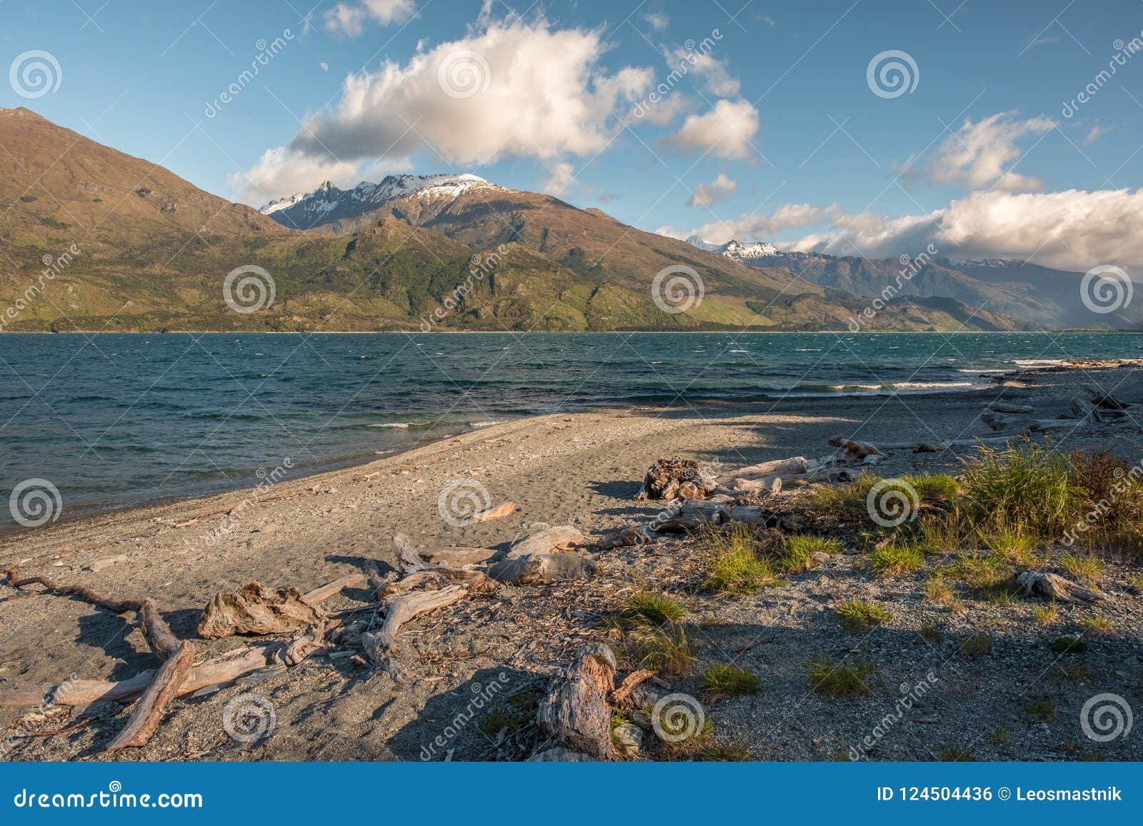 LAGO WANAKA DELLA NUOVA ZELANDA Fotografia Stock - Immagine di neve ...