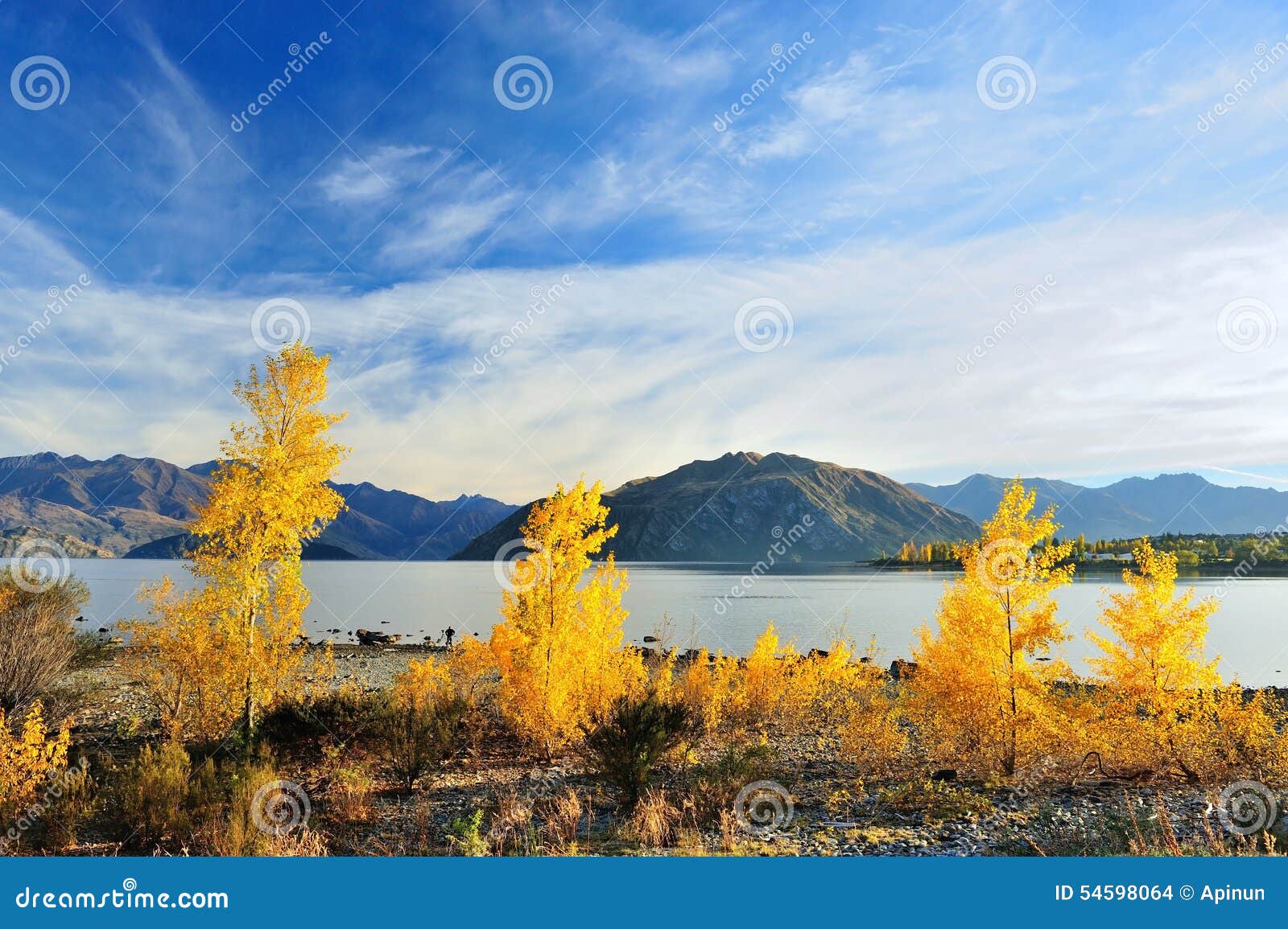 Lago Wanaka, Nueva Zelandia Foto de archivo - Imagen de valle, agua ...