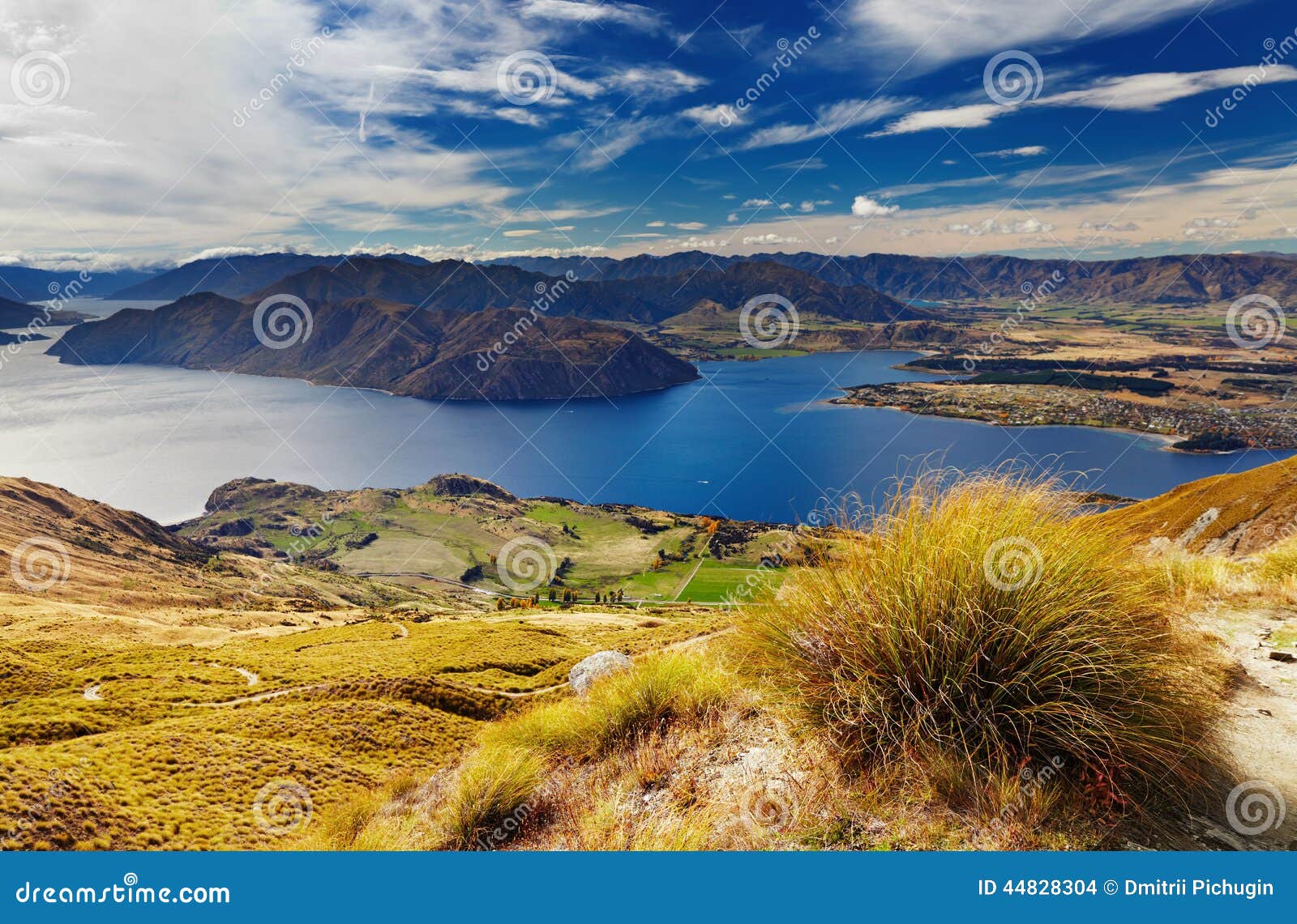 Lago Wanaka, Nuova Zelanda fotografia stock. Immagine di corsa - 44828304