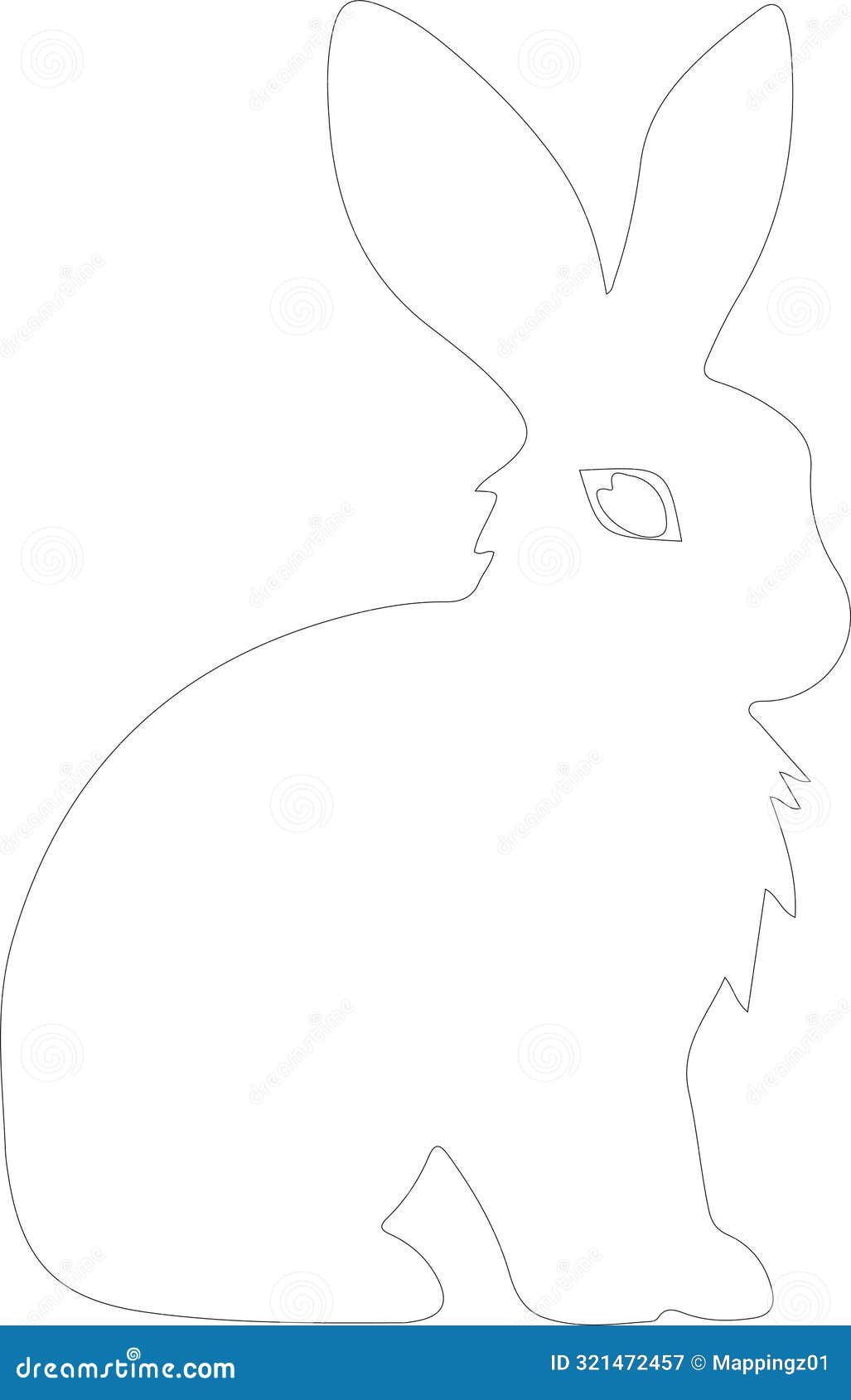Lagomorph Outline Silhouette Generative Ai Stock Vector - Illustration ...