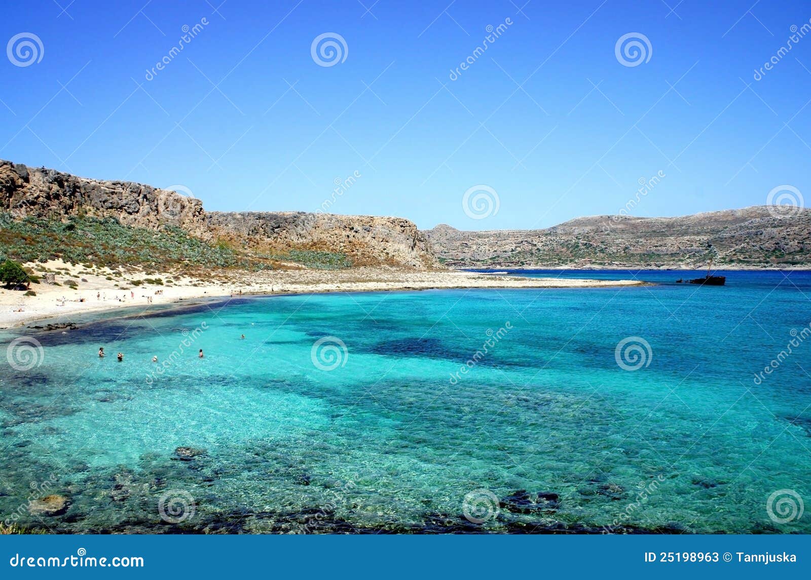 Lagoon Balos, Gramvousa, Crete, Greece Stock Image - Image of blue ...
