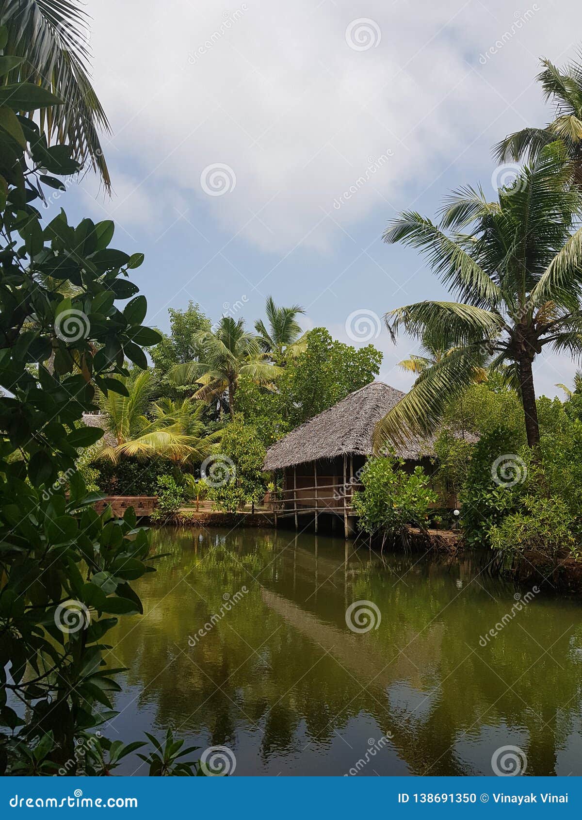 Lagoon house stock photo. Image of lagoon, middle, india - 138691350