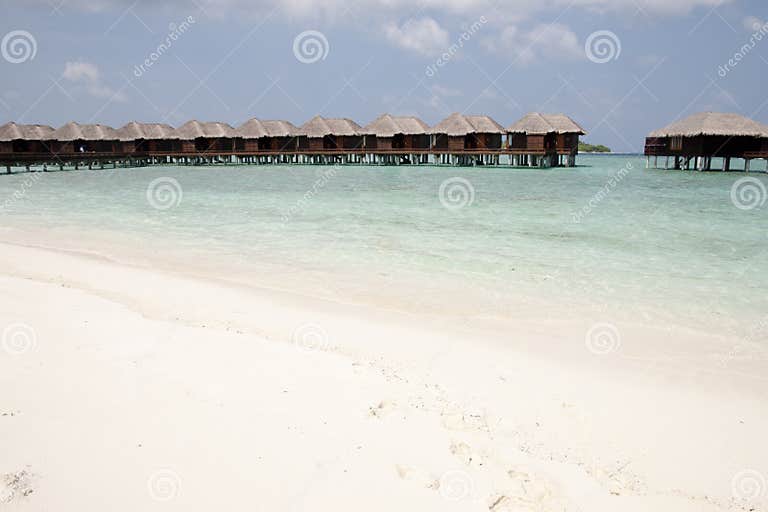 Lagoon Huts - Maldives stock image. Image of tropical - 90523005