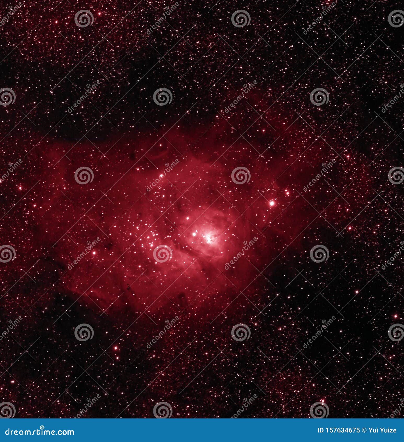 Lagoon Nebula M8 Messier in Constellation Sagittarius in Hydrogen Alpha ...