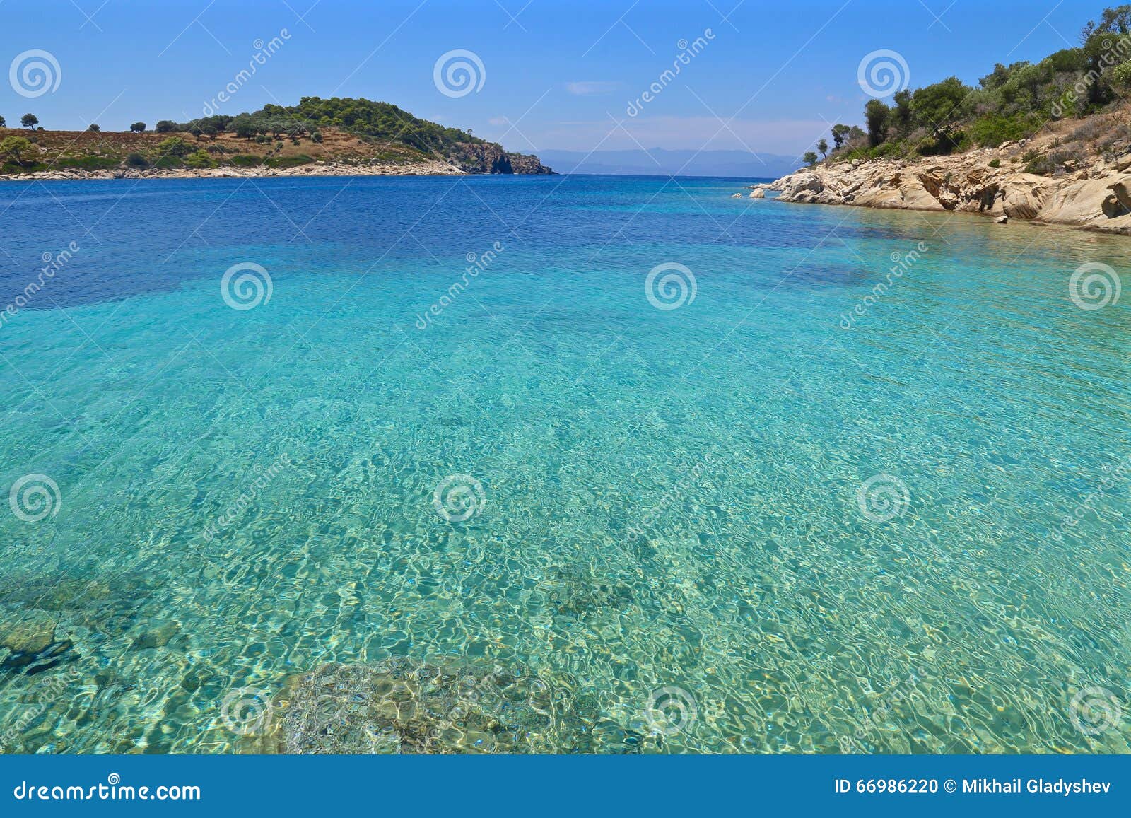 Lagoon Sithonia peninsula stock photo. Image of greece - 66986220