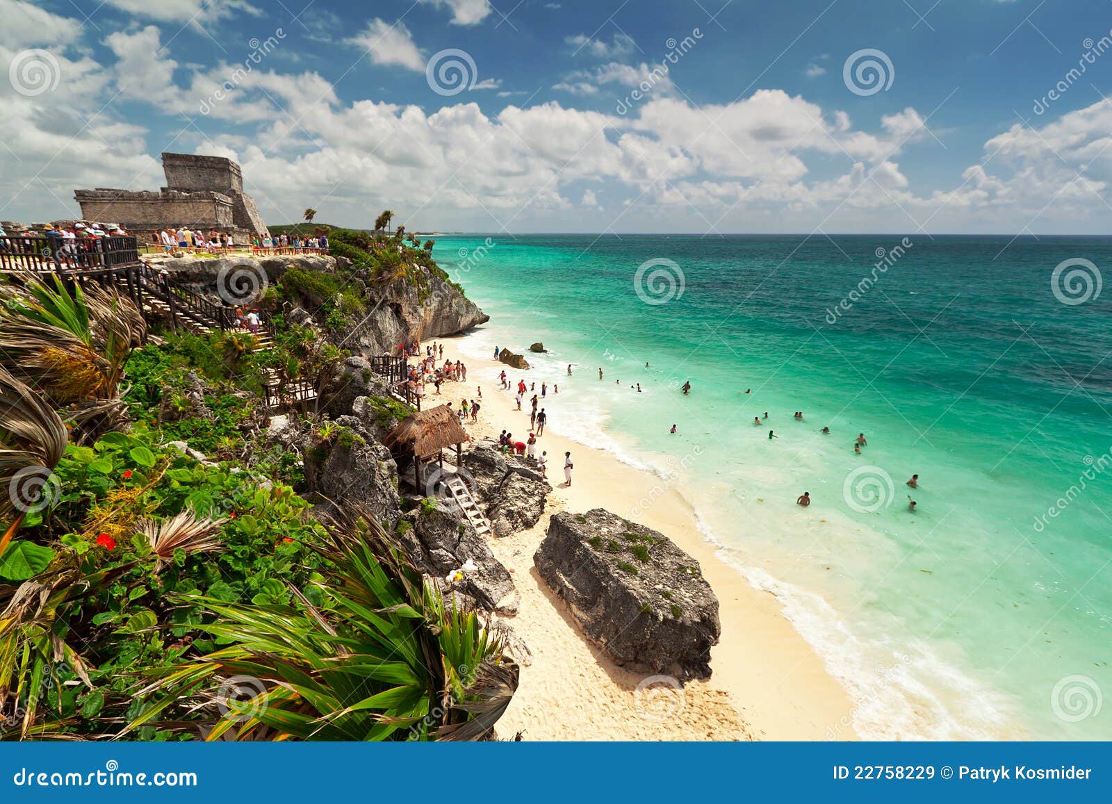 Lagoon of the Tulum beach stock image. Image of landscape - 22758229