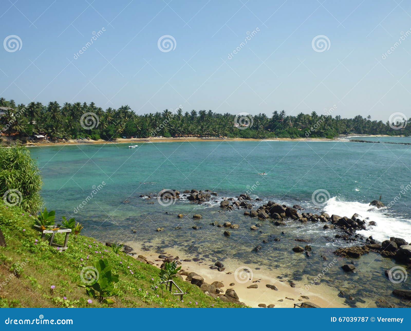 Lagoon view in Mirissa stock image. Image of relaxing - 67039787