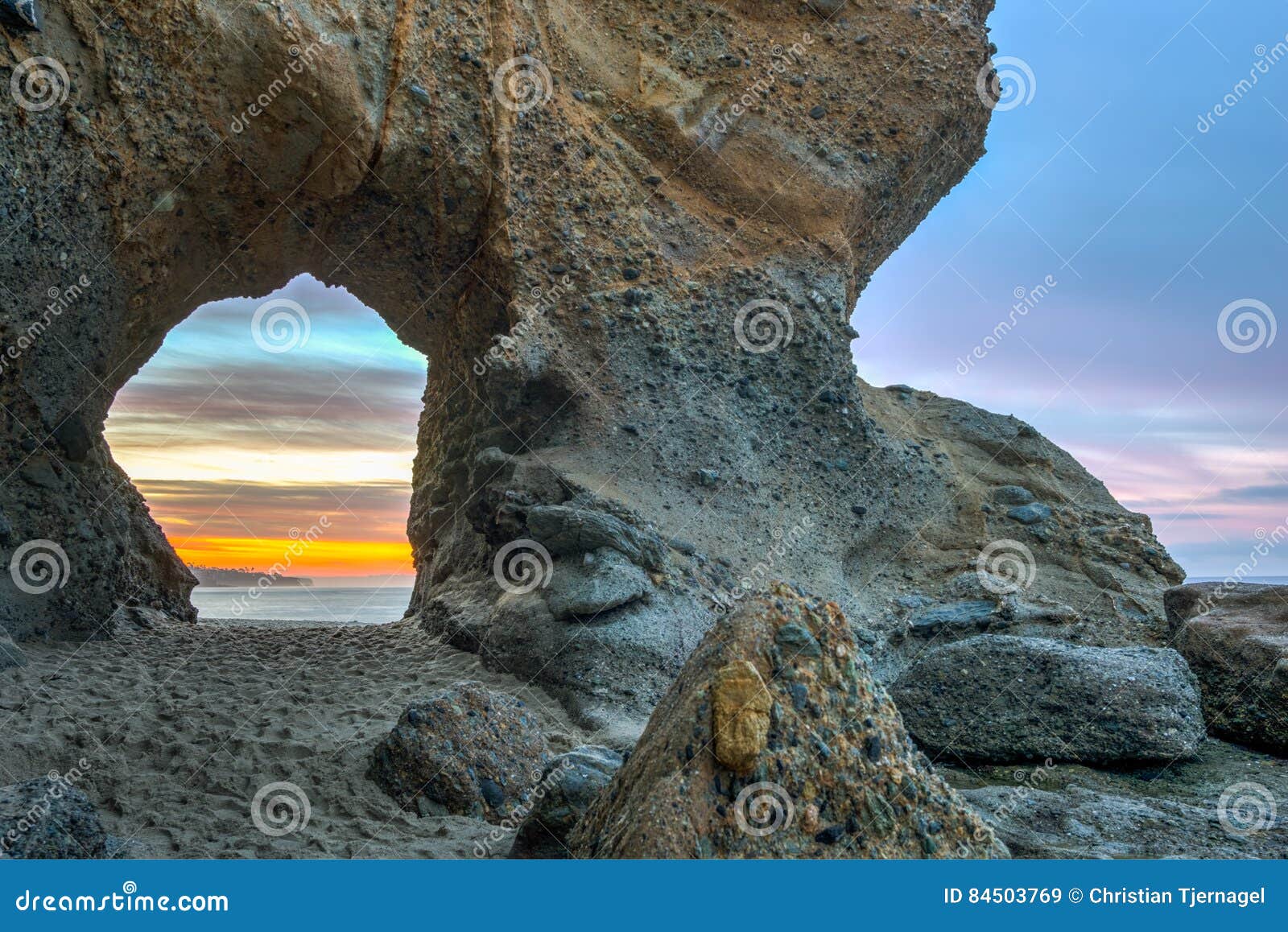 Laguna beach rock arch stock image. Image of hour, lagoon - 84503769