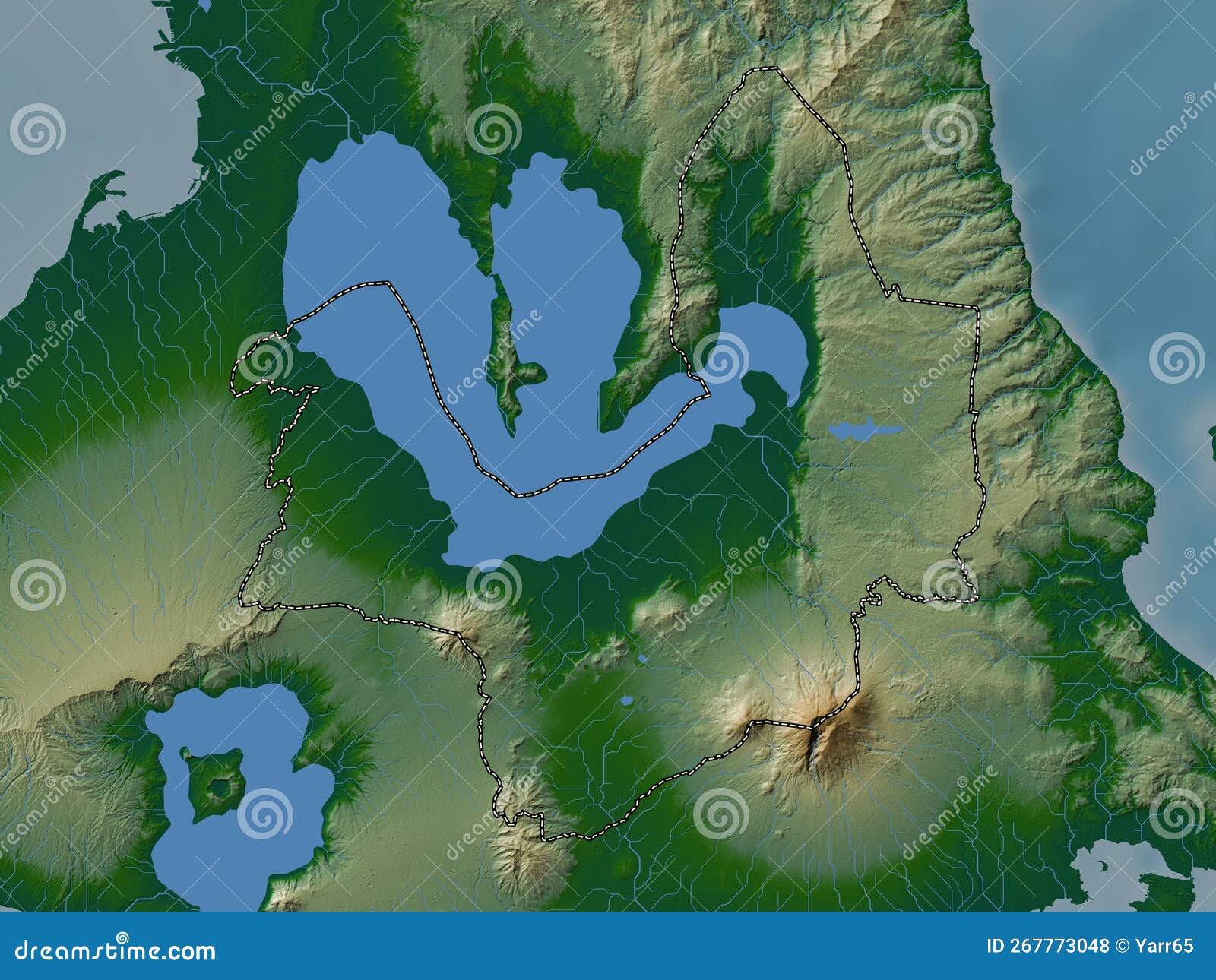 Laguna, Philippines. Physical. No Legend Stock Illustration ...