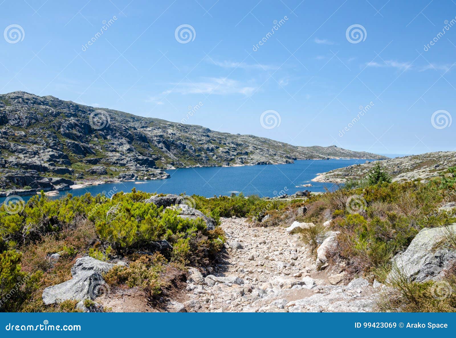 Lagune Comprida, Serra Da Estrela, Portugal Stockbild - Bild von himmel ...