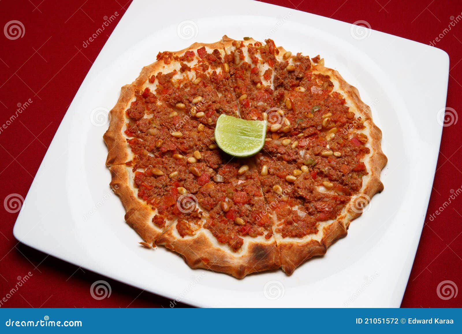Lahmacun stock photo. Image of asia, lebanese, lahm, lahmacun - 21051572