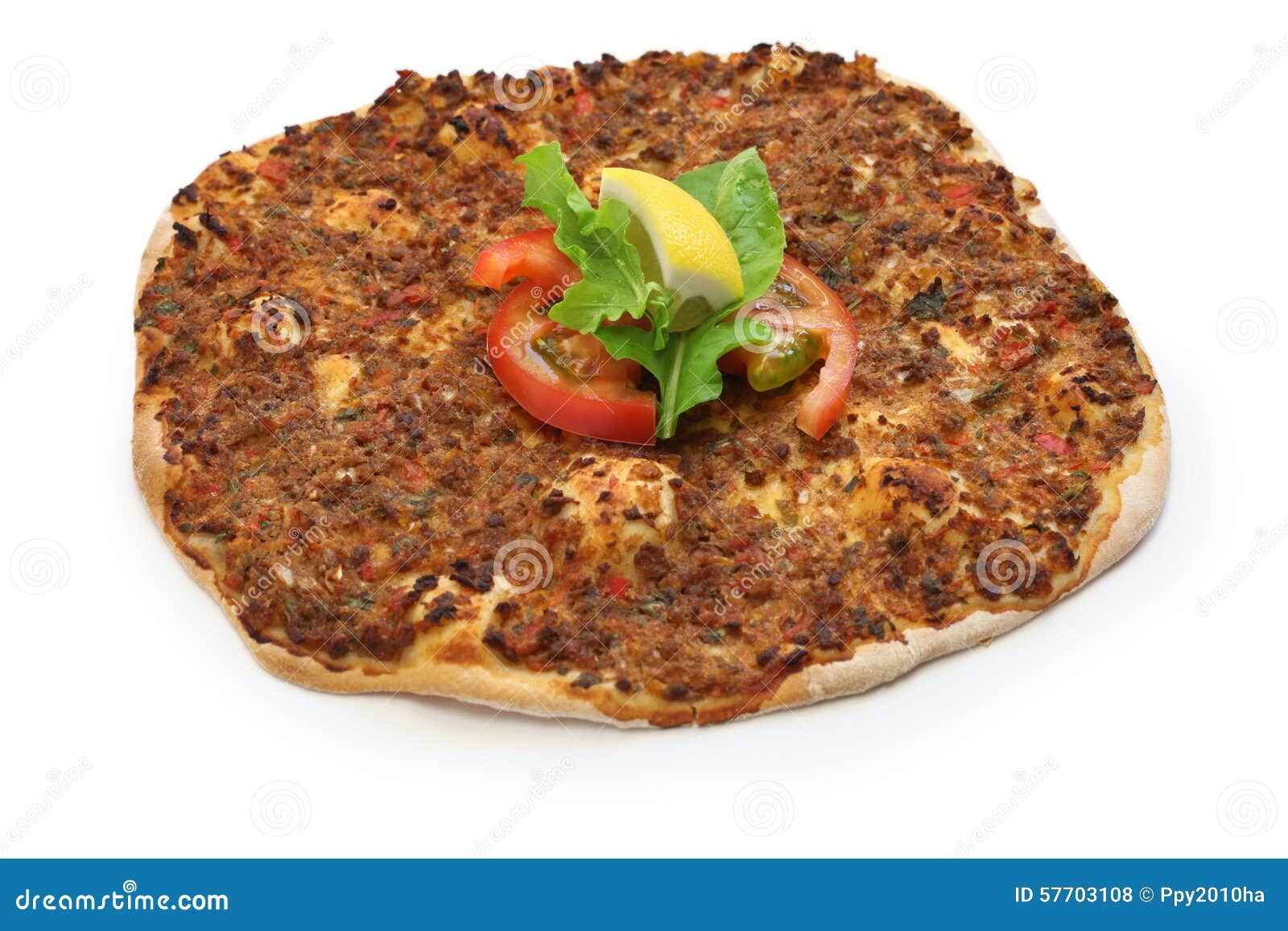 Lahmacun, Pizza Turca Della Carne Tritata Fotografia Stock - Immagine ...