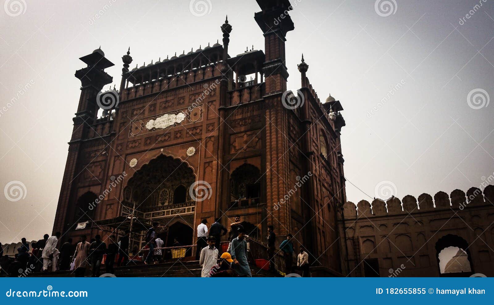 Lahore Badshahi Masjid Gate Pakistan Editorial Image - Image of lahore ...