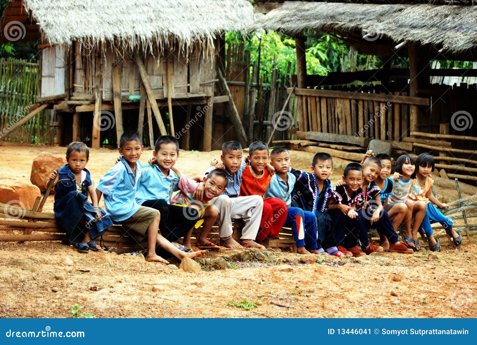 Lahu hill tribe children editorial photo. Image of poor - 13446041
